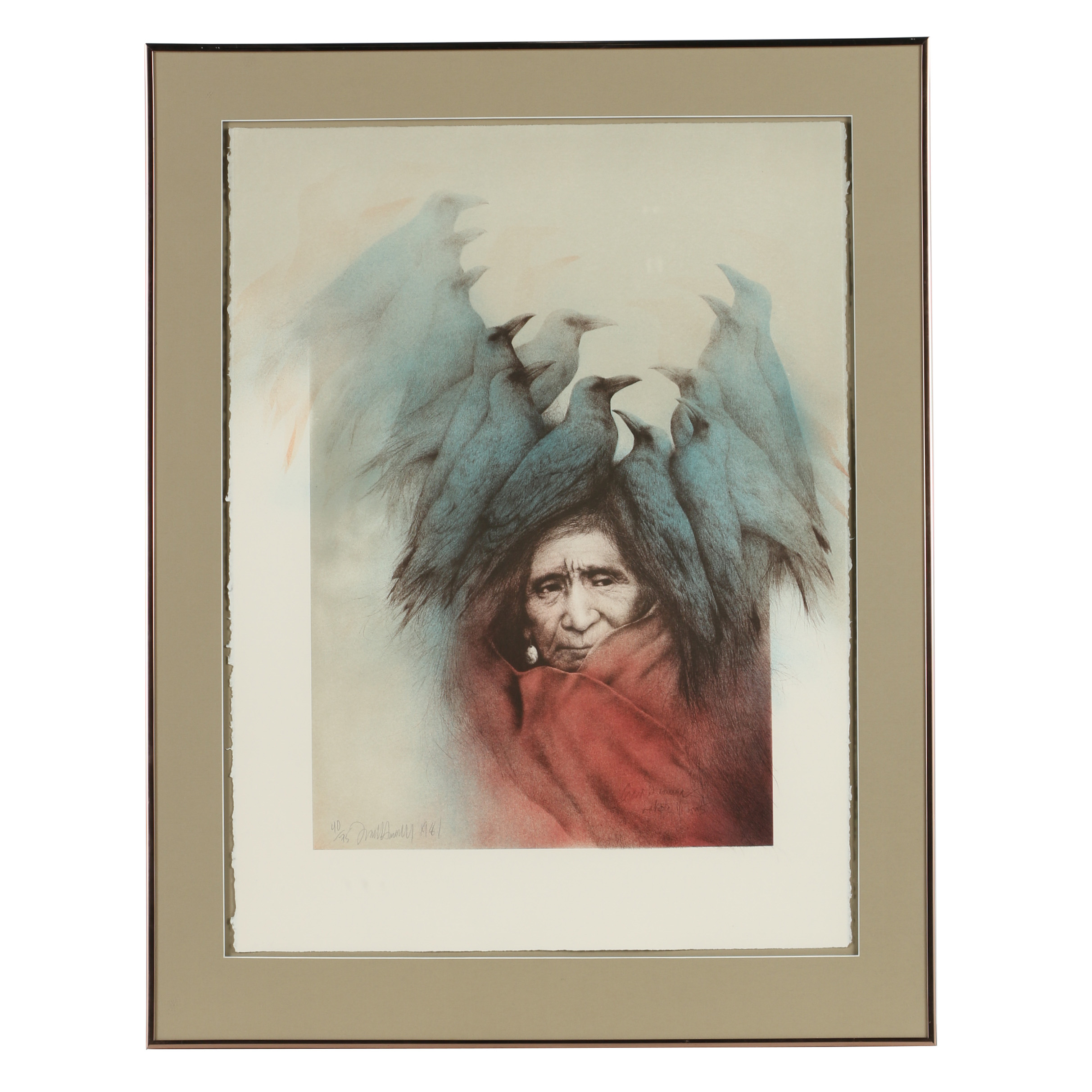 Frank Howell Lithograph "Crow Dreamer" | Everything But The House
