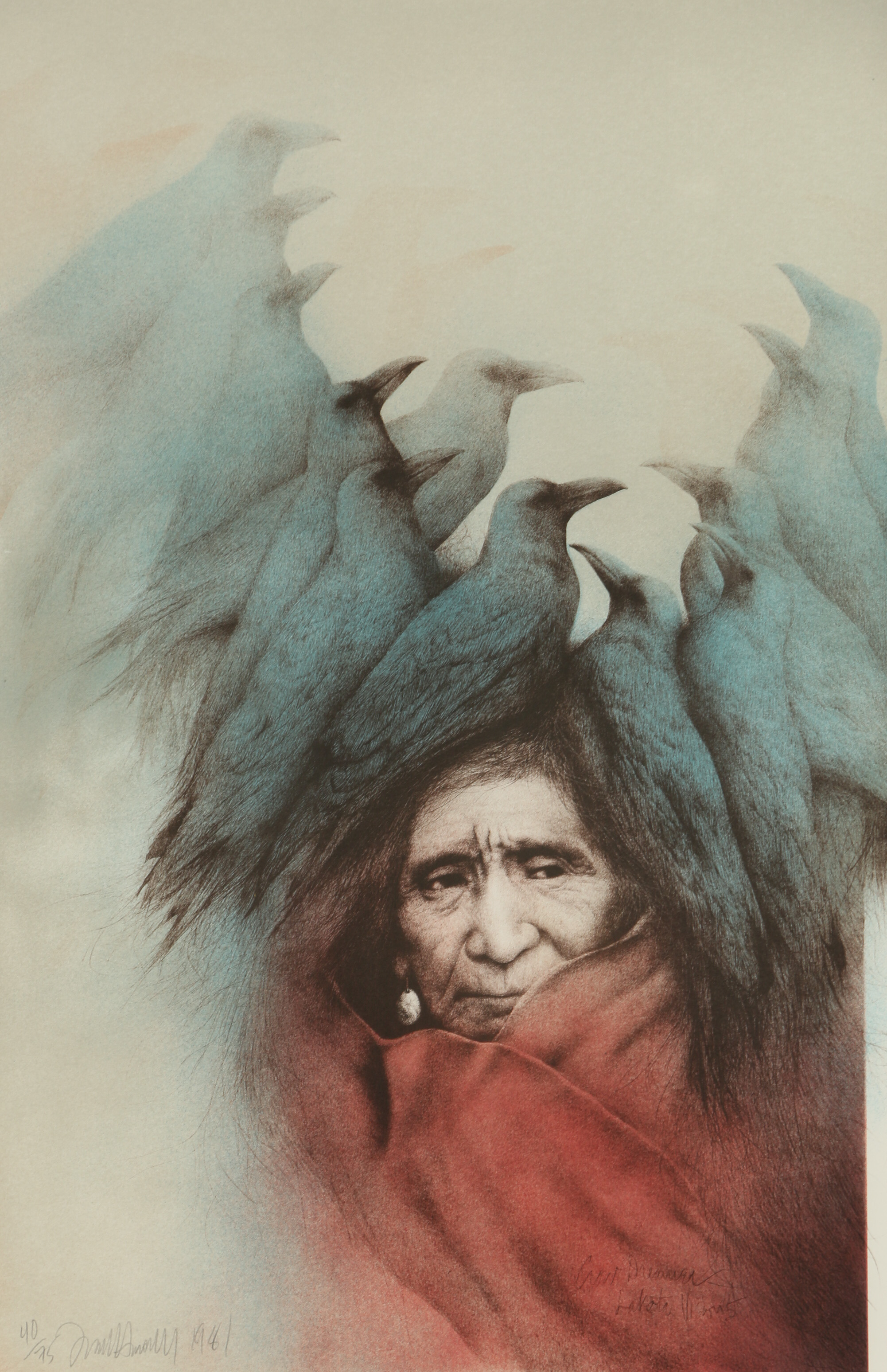 Frank Howell Lithograph "Crow Dreamer" | Everything But The House