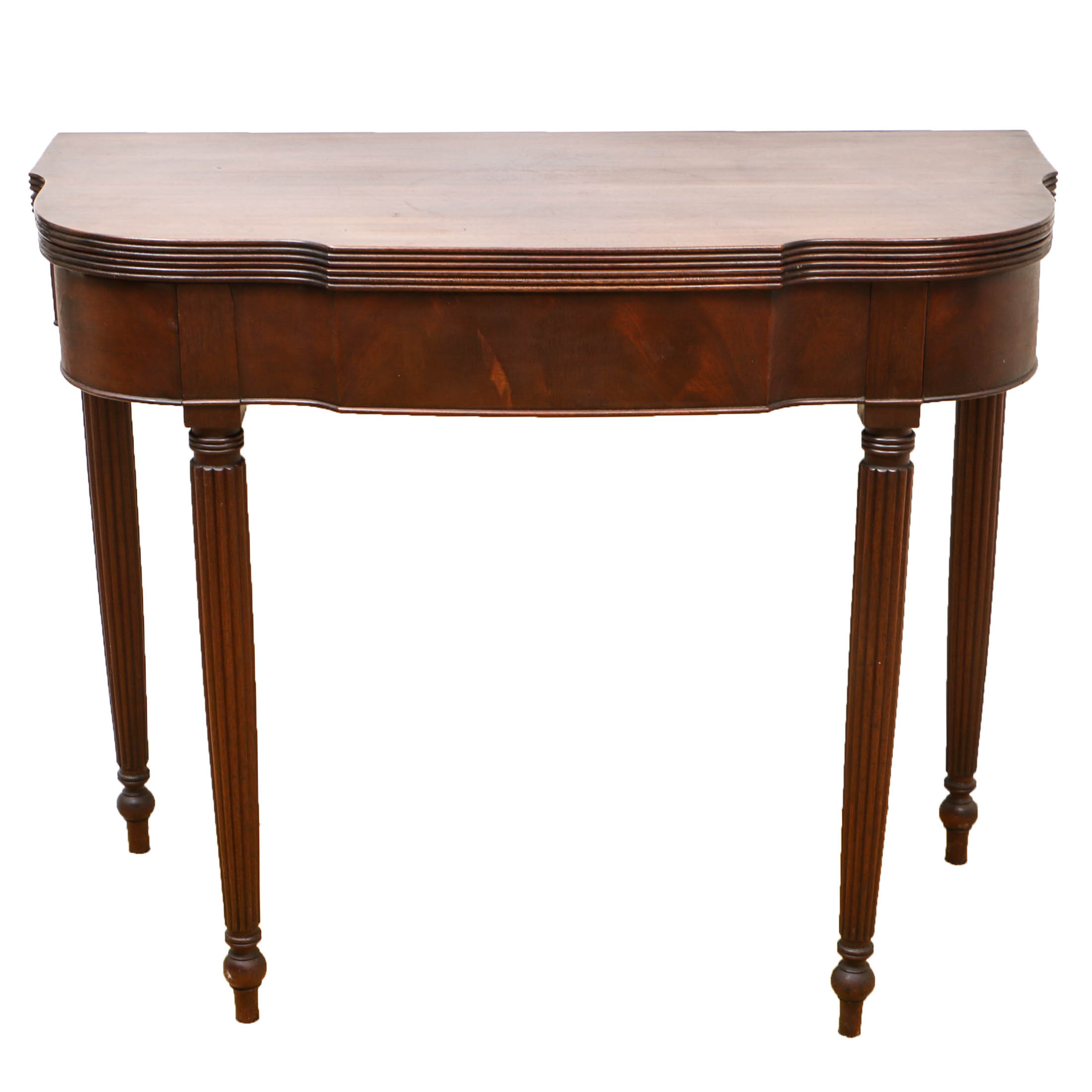 Antique Federal Mahogany Demi-Cartouche Tea Table, Probably ...