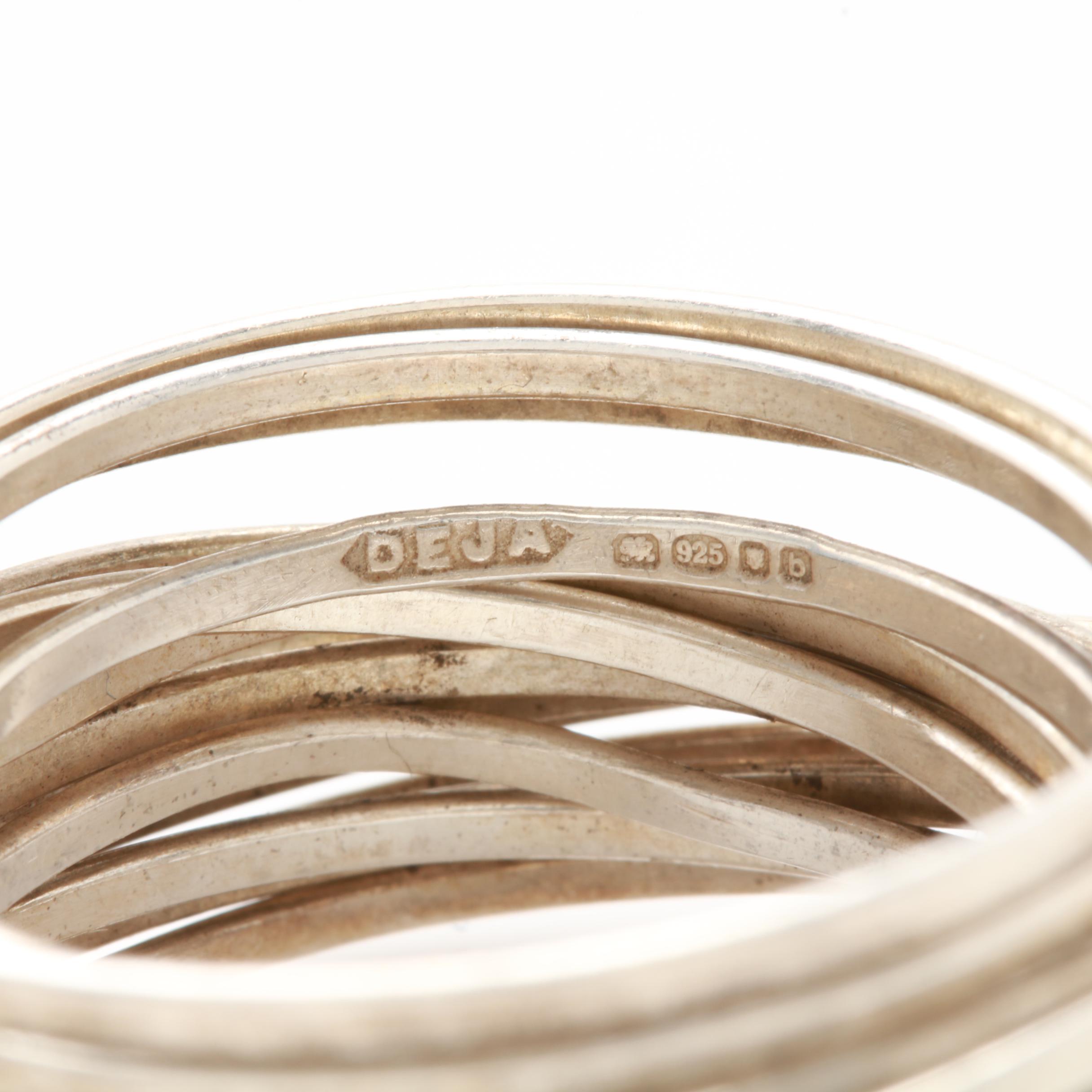 Circa 2001 English Made Sterling Silver Coiled Ring | Everything But ...