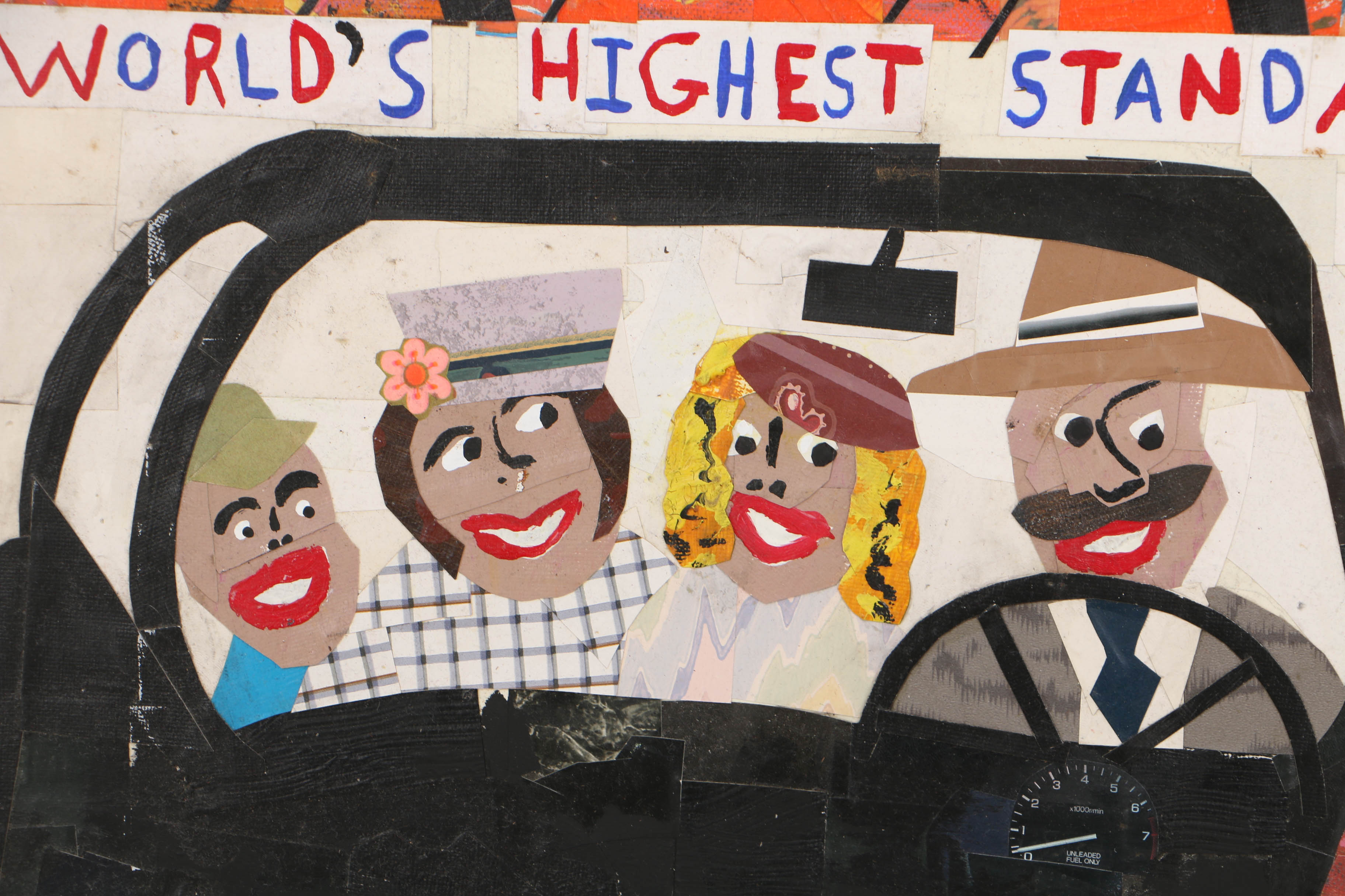 Jeff Zets Mixed Media Collage on Board | EBTH