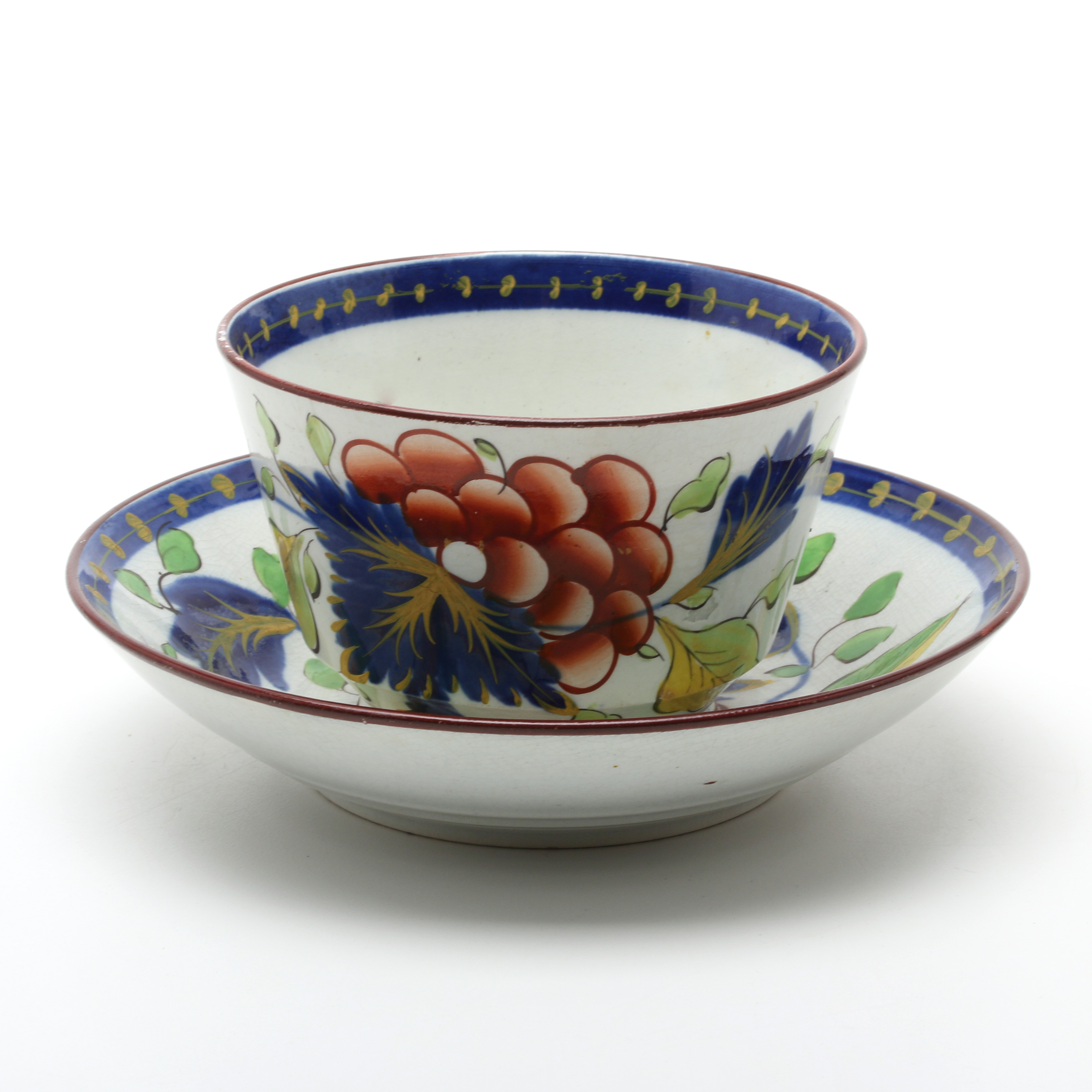 Gaudy Dutch "Grape" Pattern Cup and Saucer Circa 1810-1830 | Everything ...
