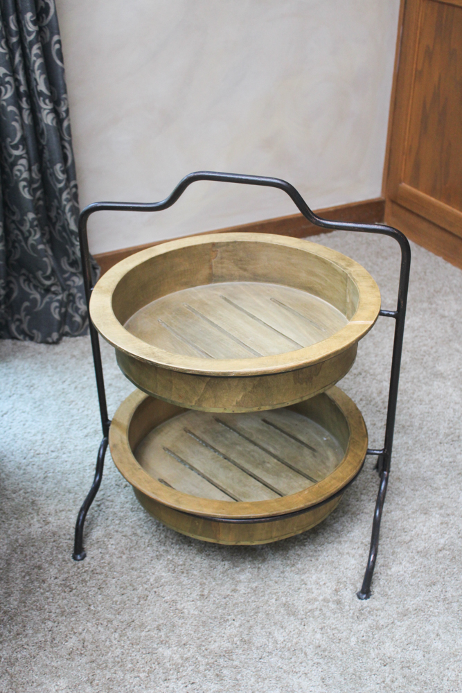 Metal Frame Stand with Removable Wooden Baskets | EBTH