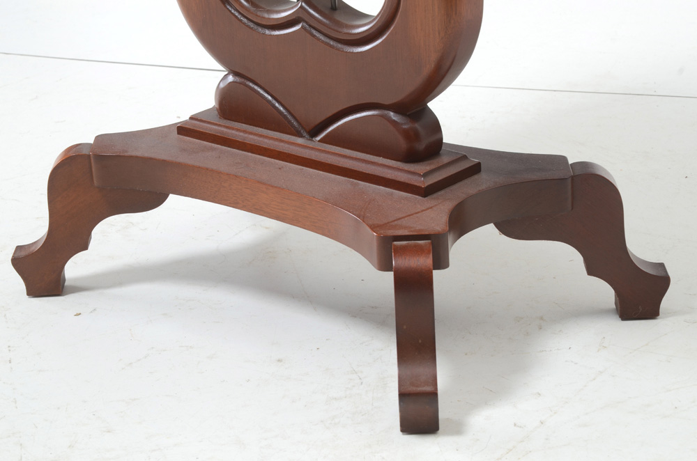 Pair of Victorian Style Lyre-Base End Tables | EBTH