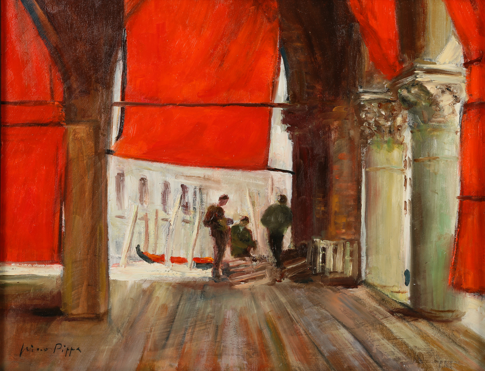 Nino Pippa Oil Painting "Venice - The Fish Market" | EBTH
