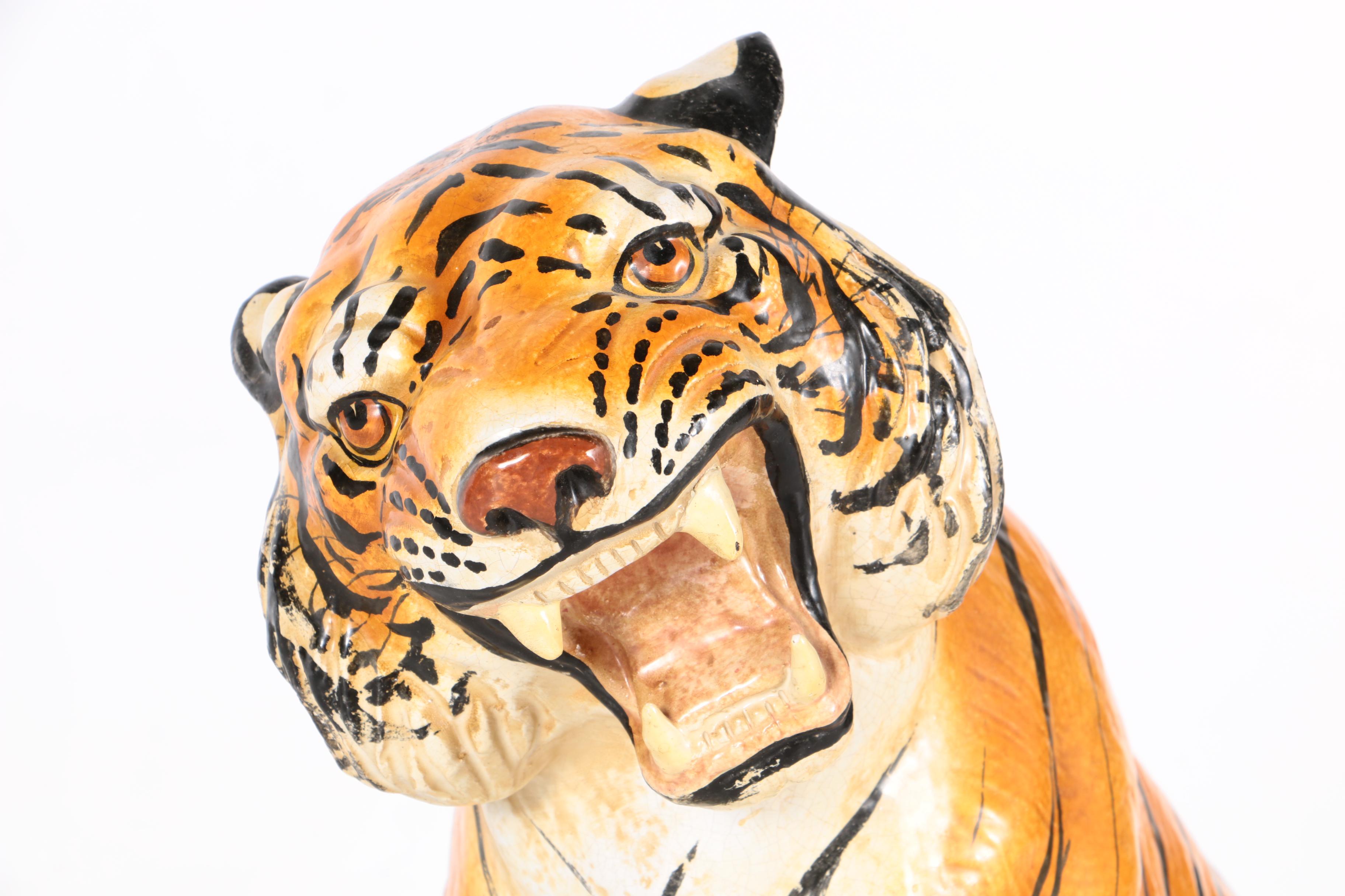 Ceramic Tiger Figurine | EBTH