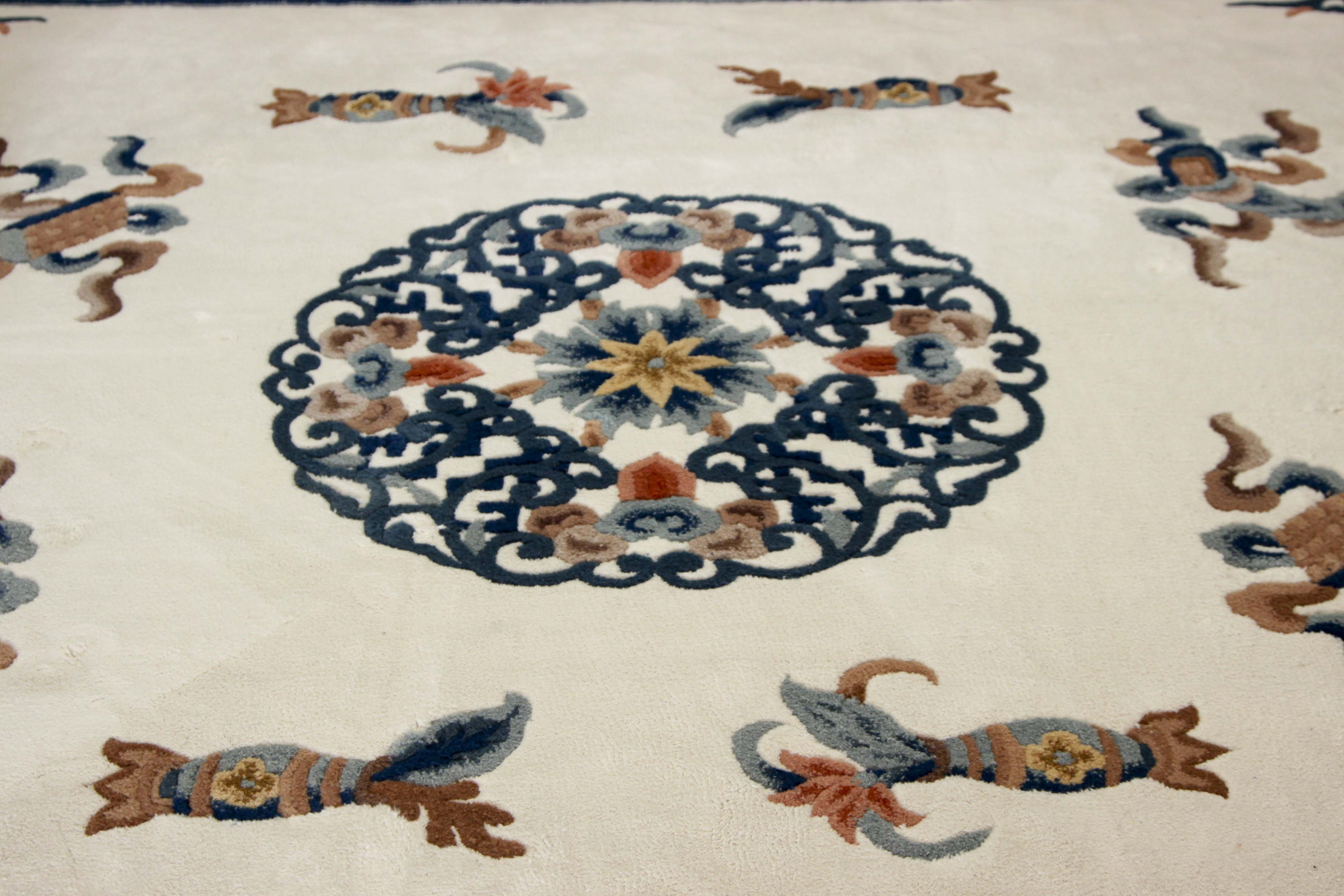 Tufted Chinese Carved Wool Area Rug | EBTH