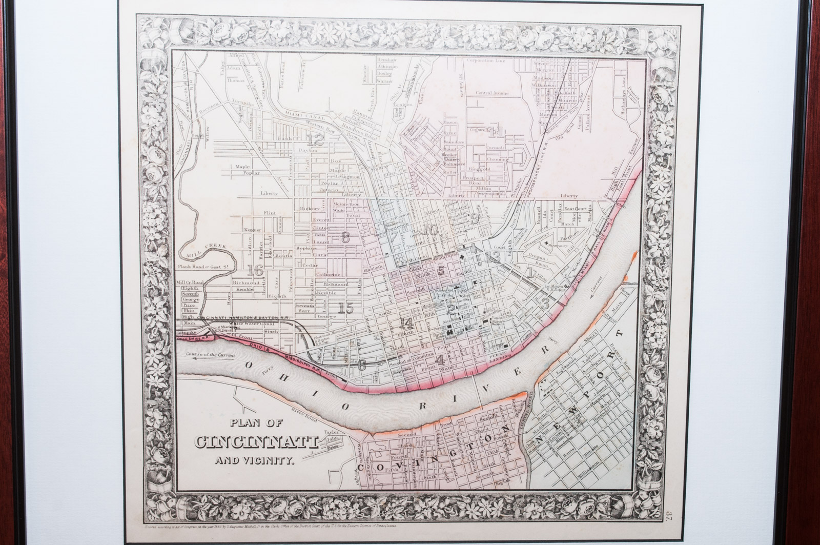 1860 Map "Plan of Cincinnati & Vicinity" | EBTH