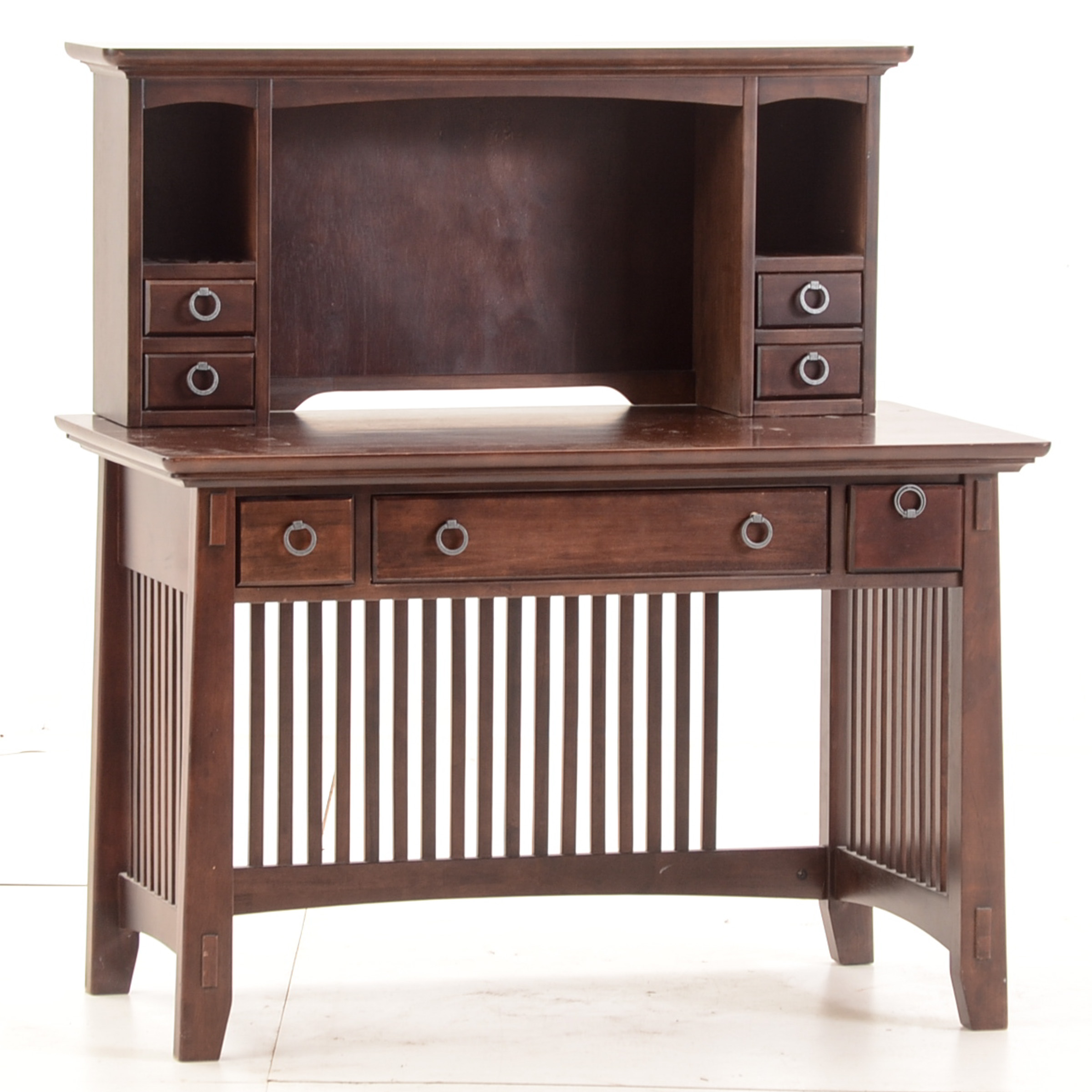 Mission Style Writing Table with Hutch | Everything But The House