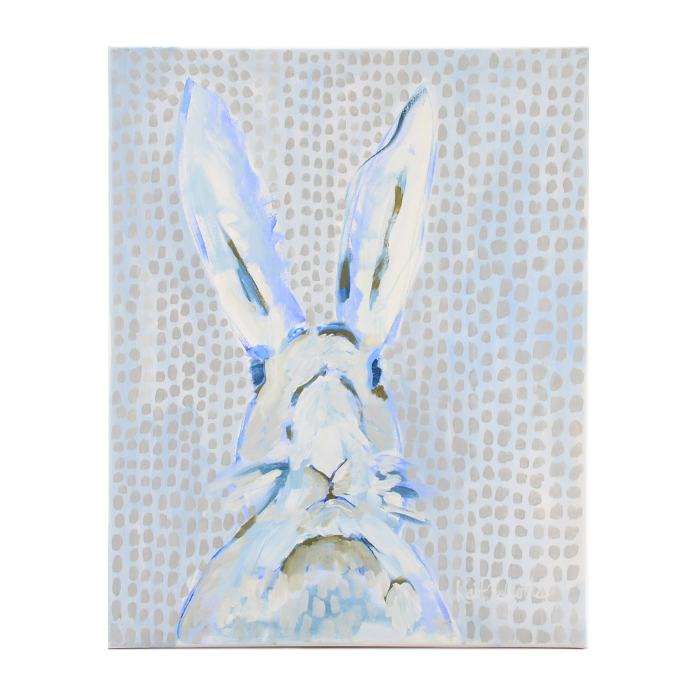 Kait Roberts Original Acrylic Painting on Canvas "Rhett the Rabbit" | EBTH