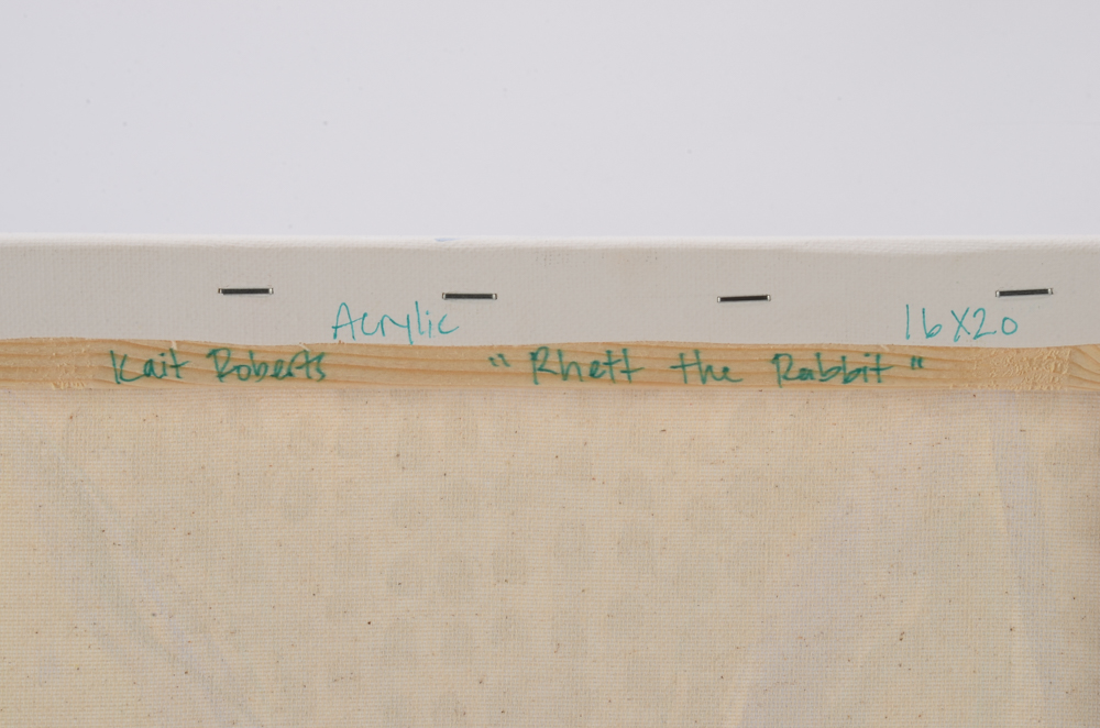 Kait Roberts Original Acrylic Painting on Canvas "Rhett the Rabbit" | EBTH