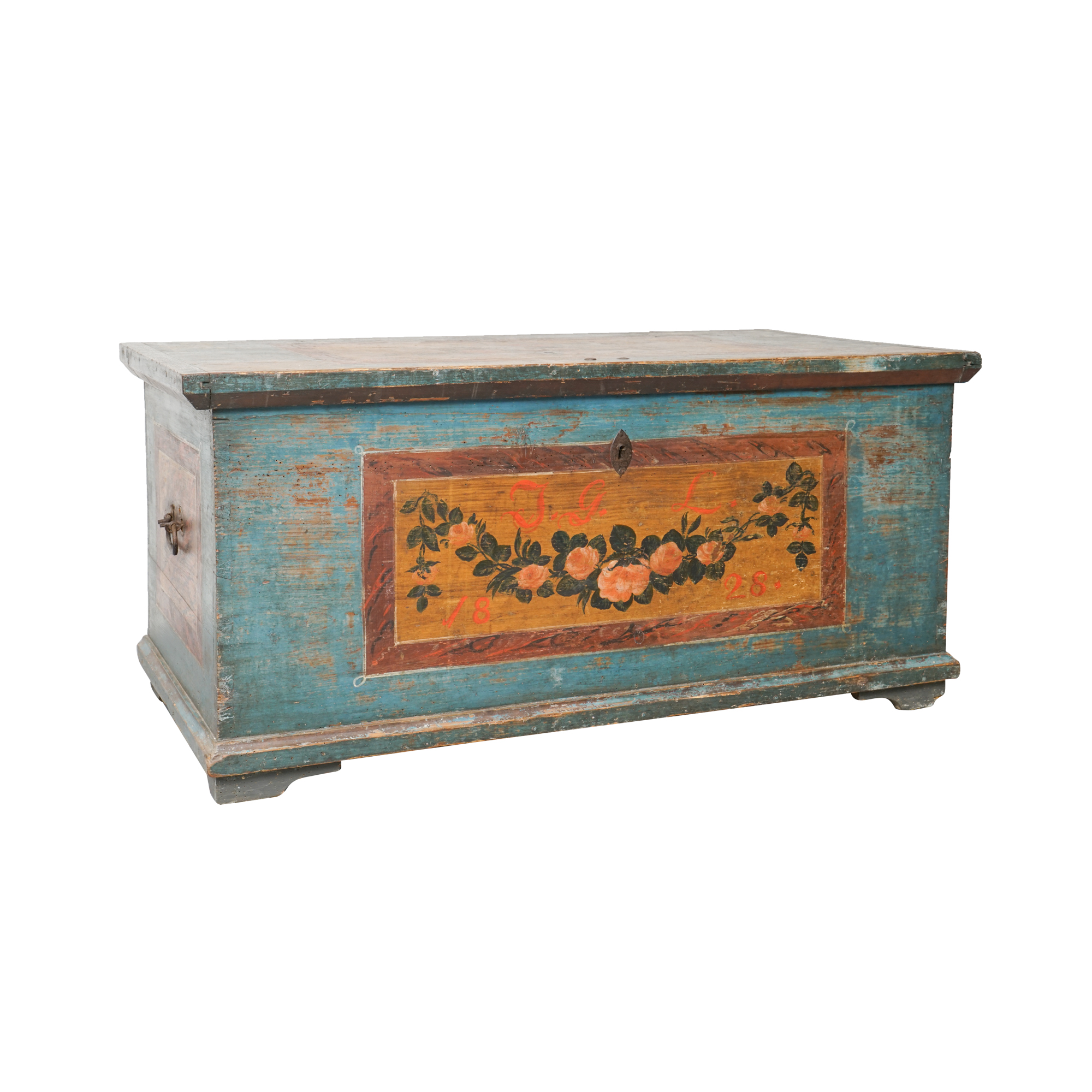 Early 19th Century Painted Pine Dowry Chest | EBTH