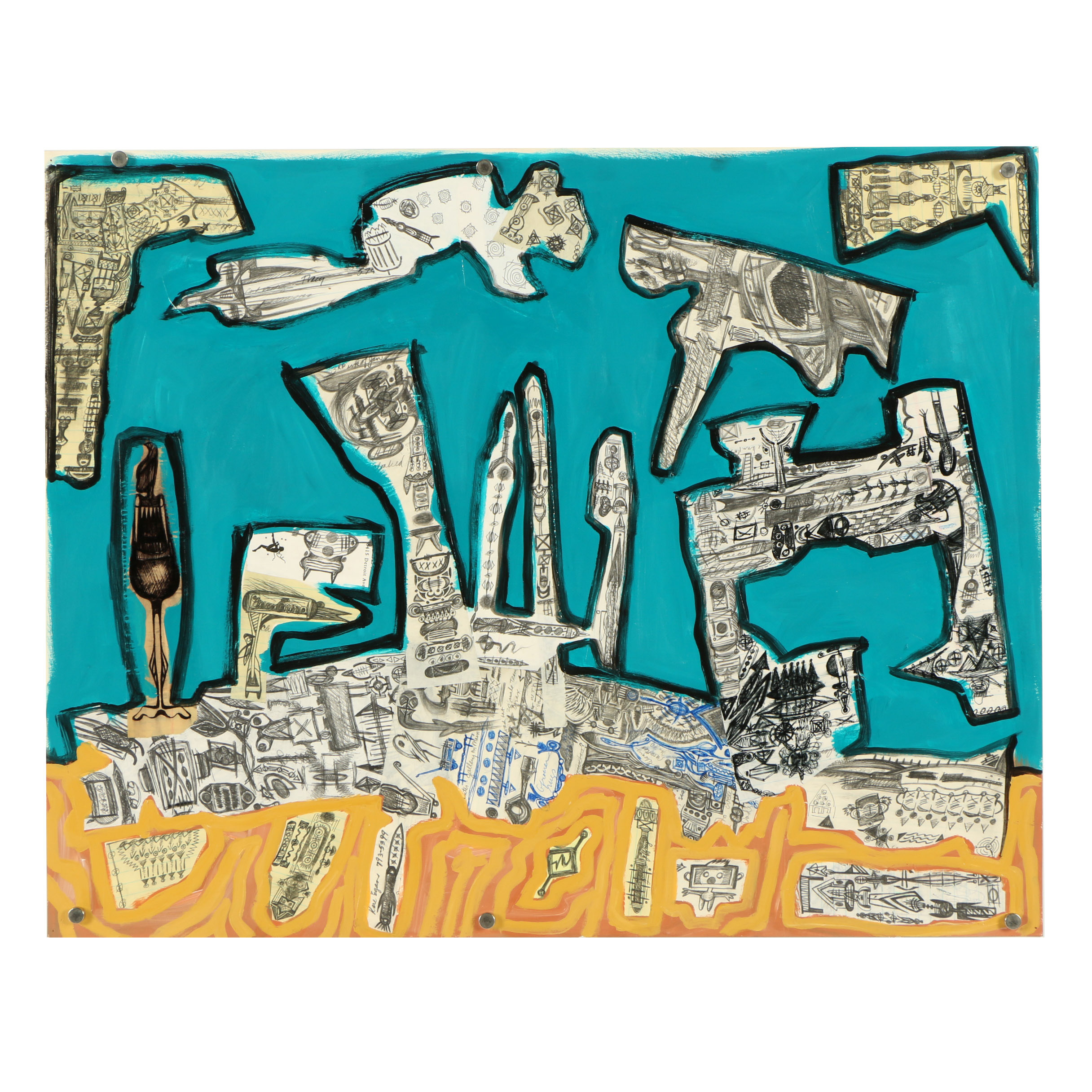 Merle Rosen Mixed Media Painting | EBTH