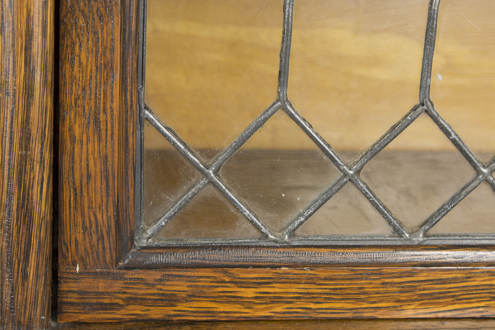 Camed Glass Front Quartersawn Oak Barrister Bookcase | Everything But ...