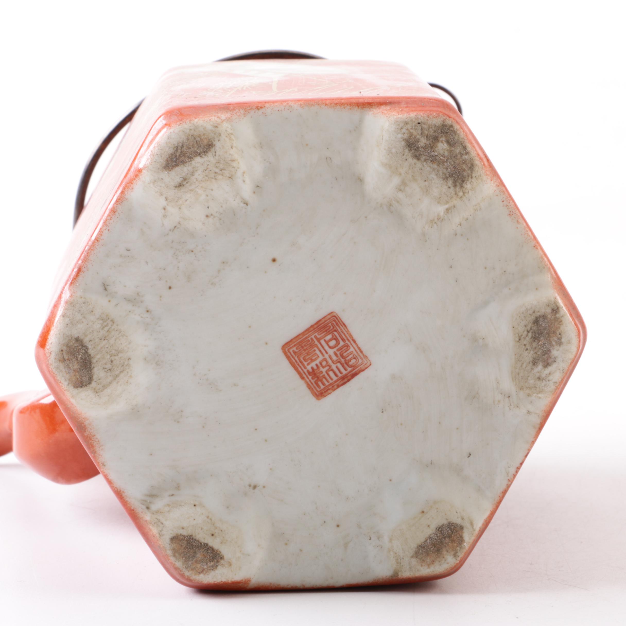 Chinese Hexagonal Porcelain Teapots Including Hand-Painted | EBTH