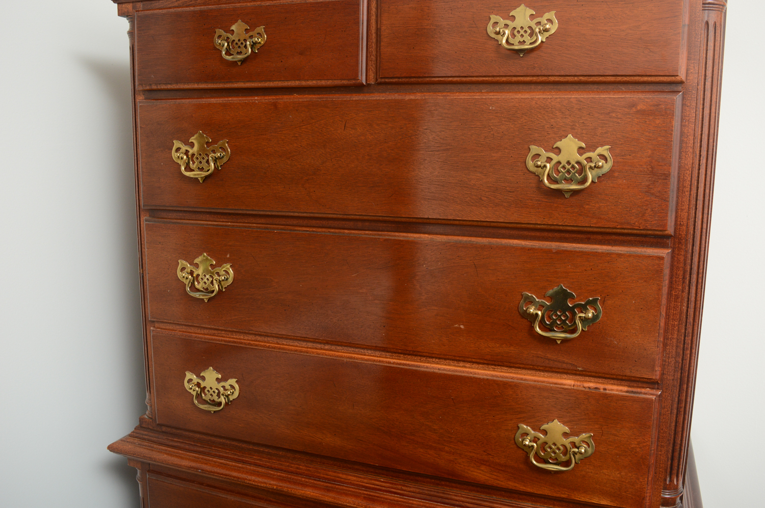 American Drew Colonial Style Chest on Chest Highboy Dresser | EBTH