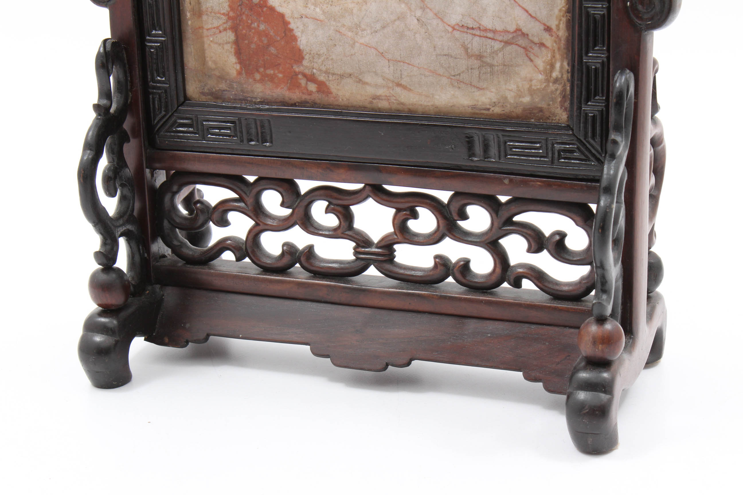 Antique Japanese Rosewood and Marble Table Screen | Everything But The ...