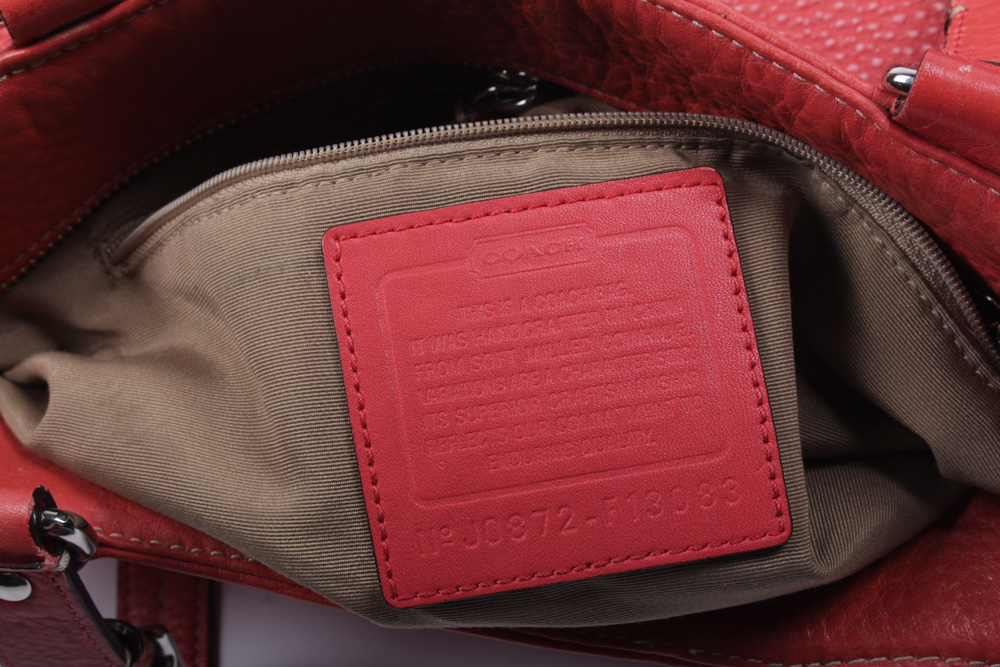 Coach Hamilton Coral Pebbled Leather Tote | EBTH