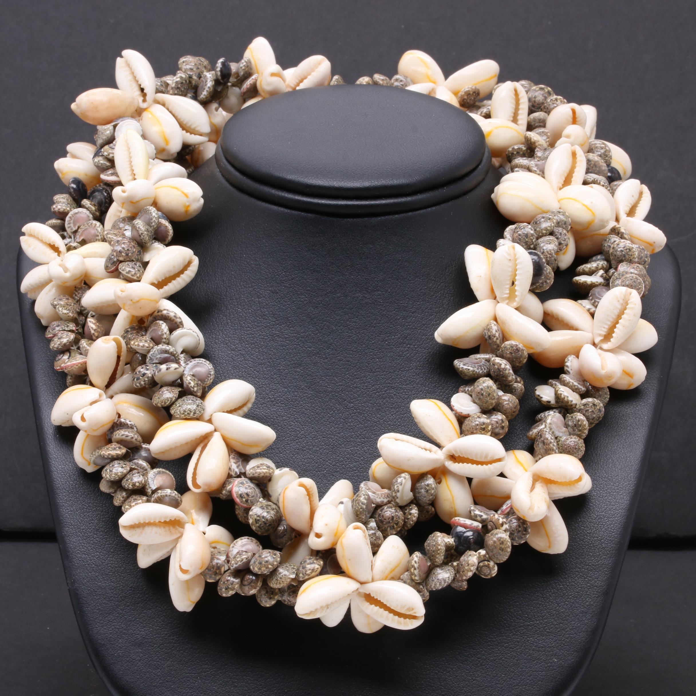 Continuous Cowry Shell and Shell Necklace | EBTH