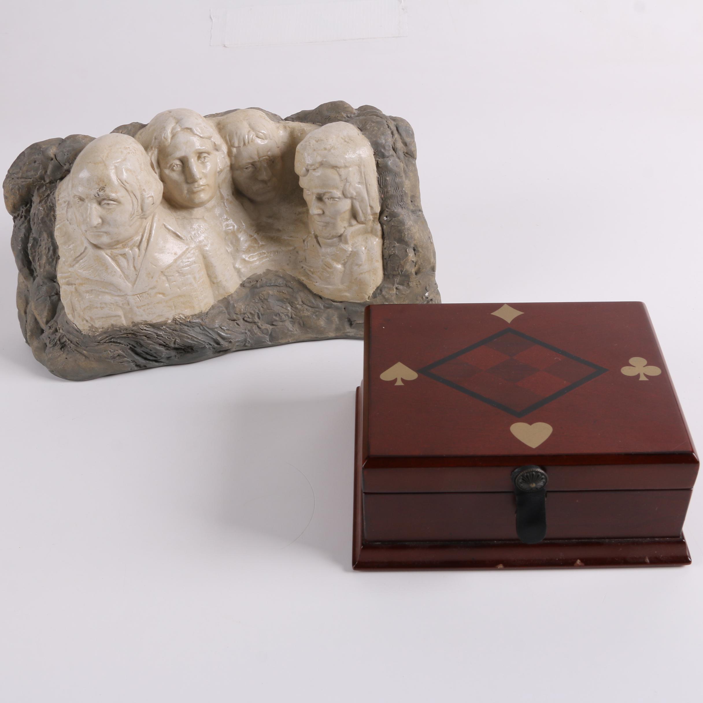 "Mount Rushmore" Scale Model by Joanna G. Kendall with Playing Cards in ...