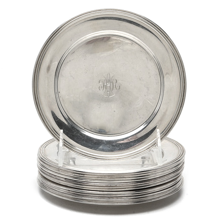 Monogrammed Sterling Silver Bread Plates | EBTH