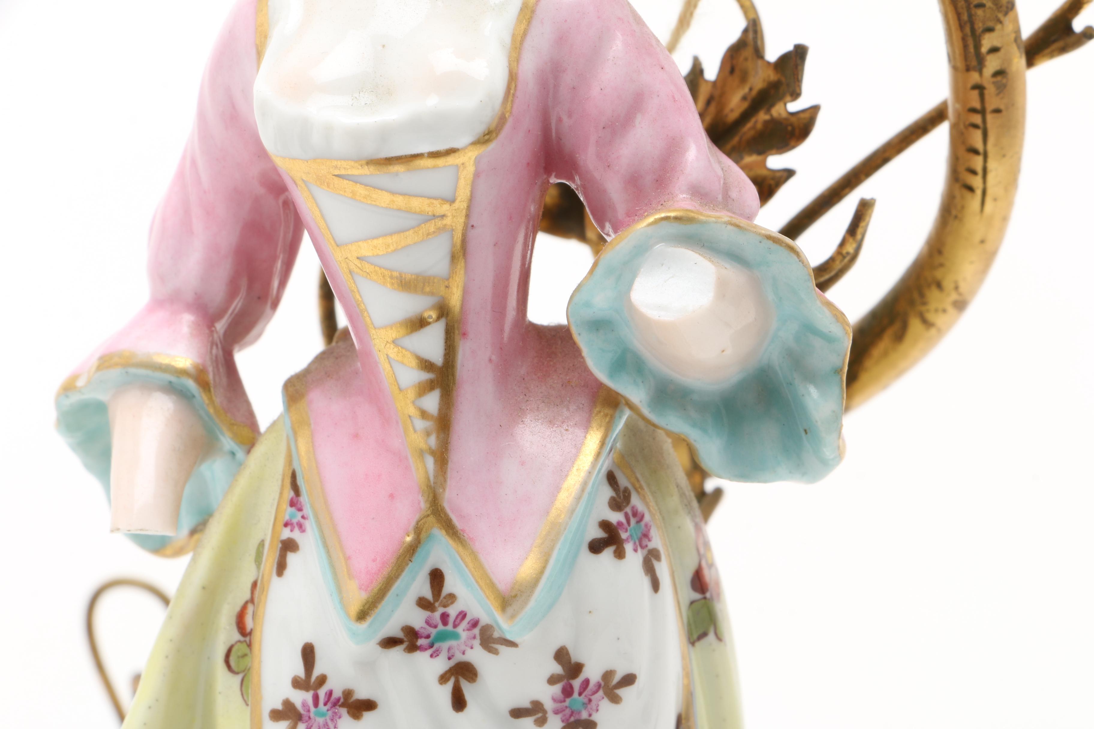 Pair Gilt-Metal Mounted Samson Style Porcelain Figural Lamps, 20th ...