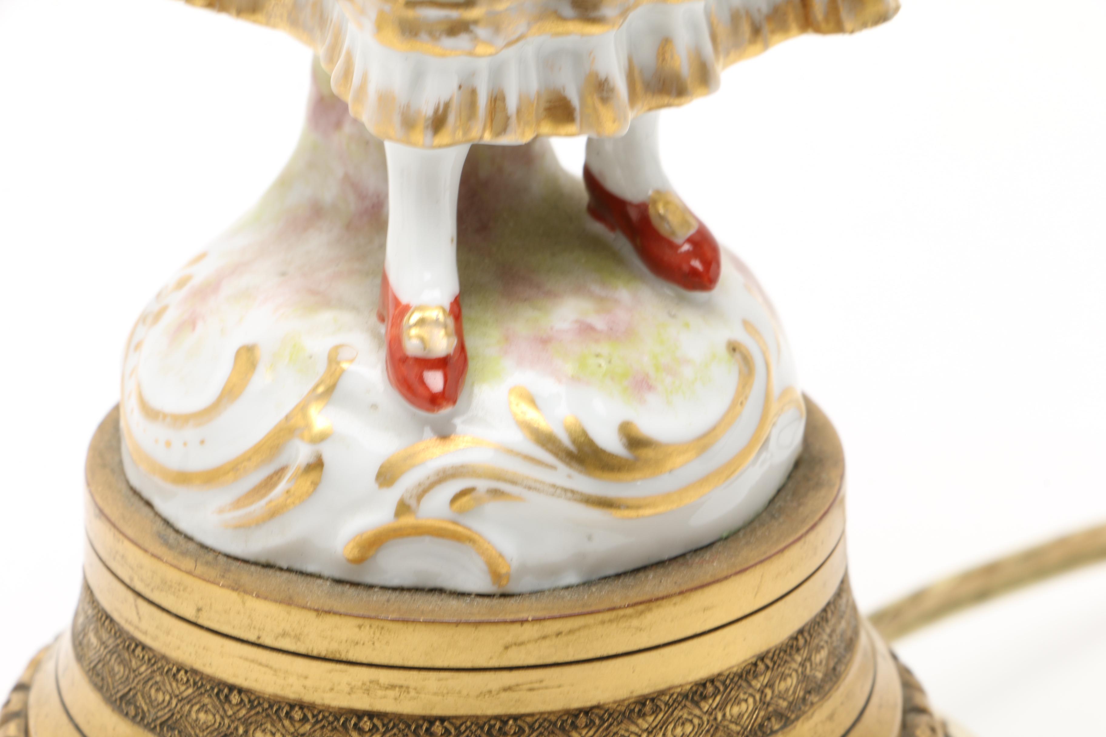 Pair Gilt-Metal Mounted Samson Style Porcelain Figural Lamps, 20th ...