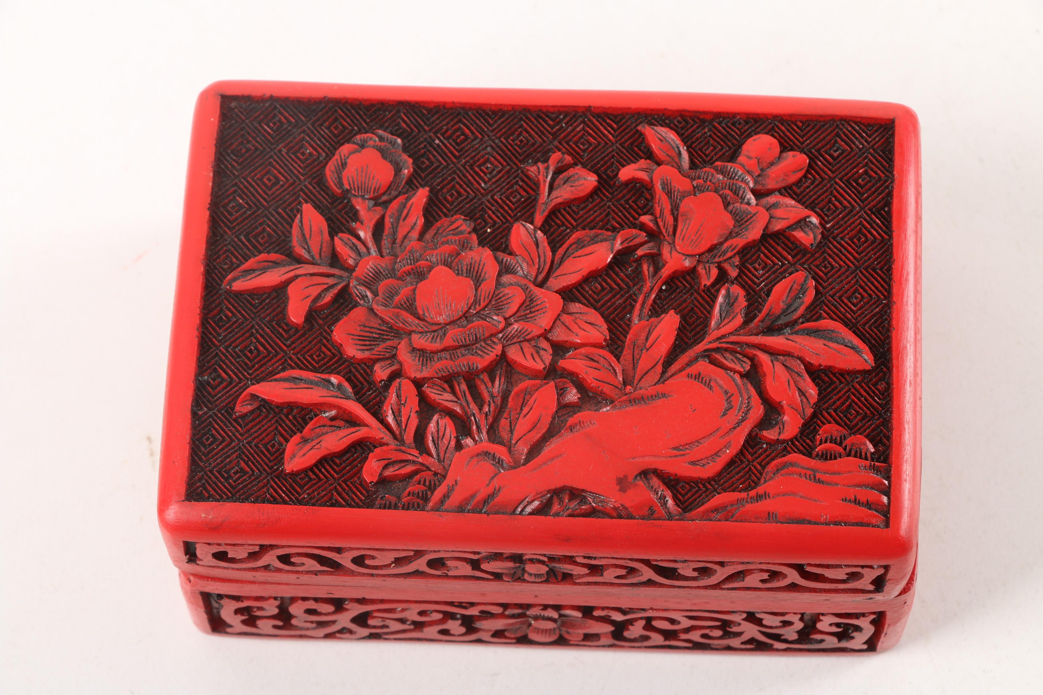 Debora Duran-Geiger Ceramic and Wood Cross with Cinnabar-Style Trinket ...