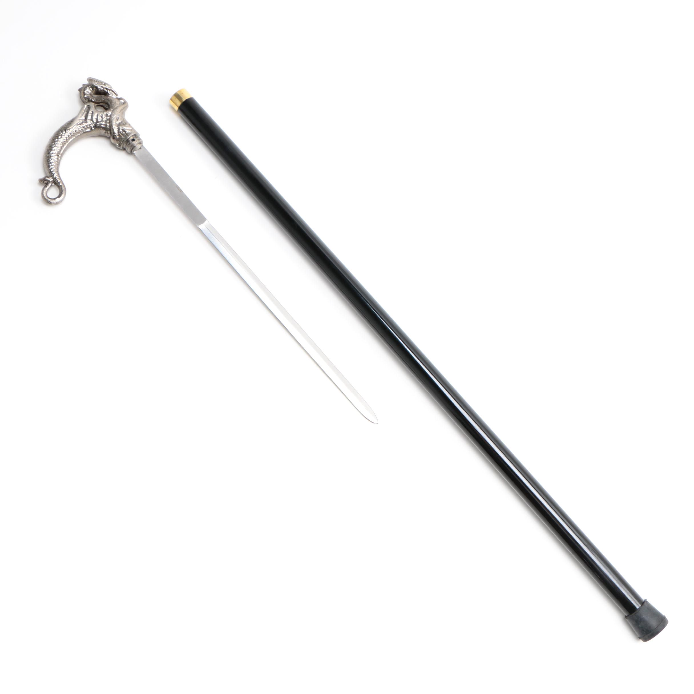 Dragon Motif Sword Cane | EBTH