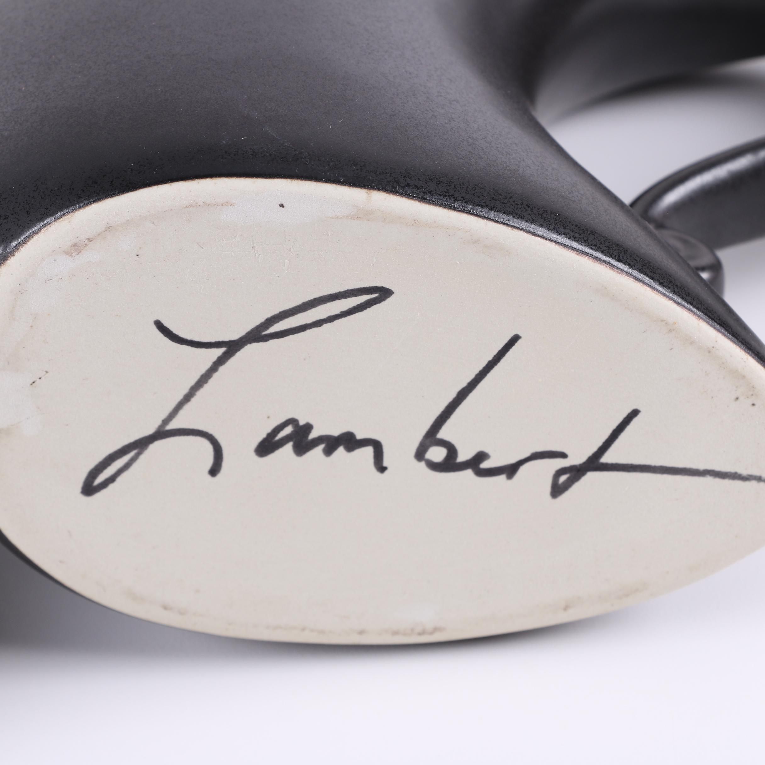 Signed Michael Lambert's "Dancing" Cast Ceramic Teapots with Serving ...