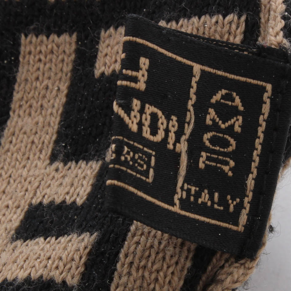 Fendi Knit Monogram Cap and Contrast Stitched Gloves | EBTH