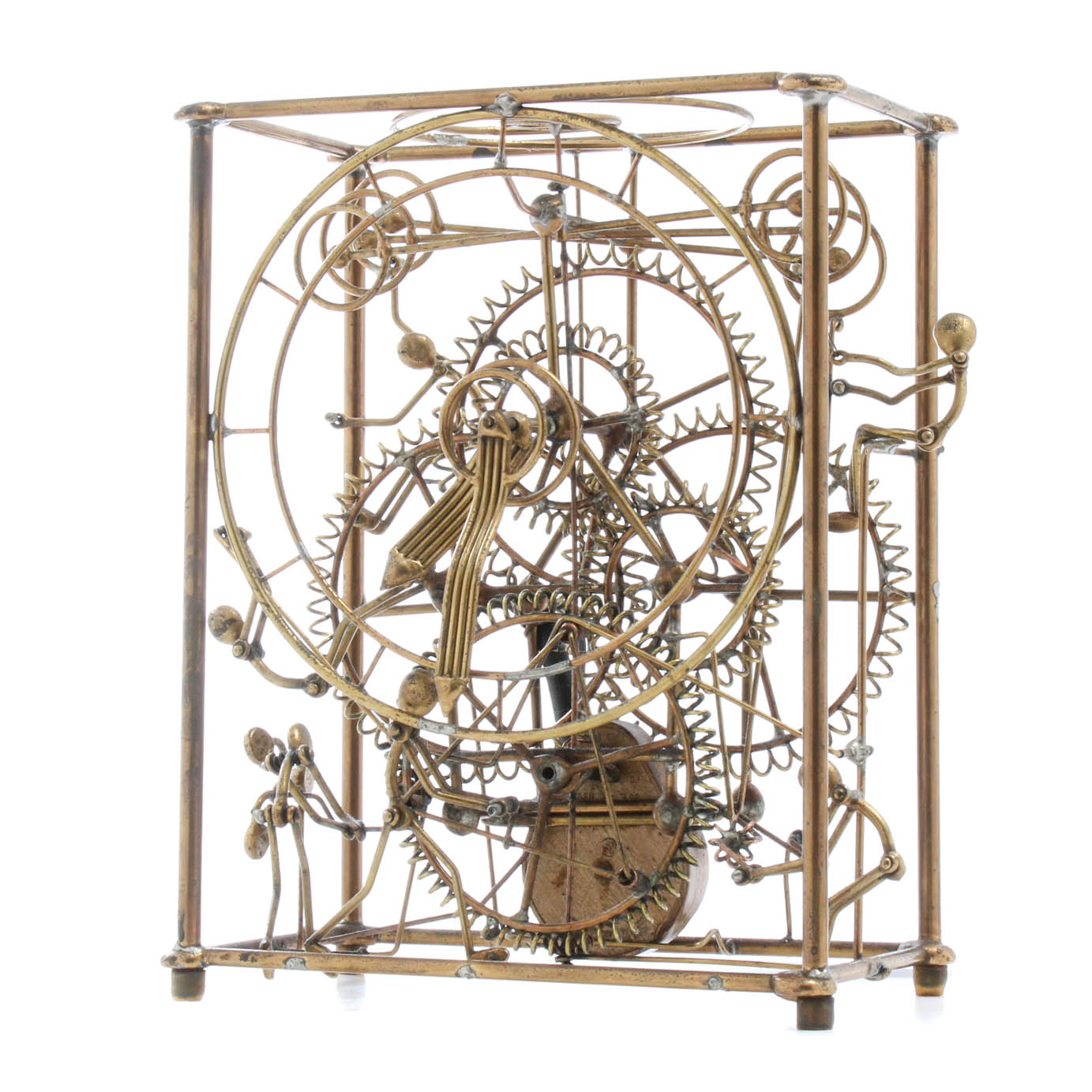 Gordon Bradt Brass Kinetic Sculpture "Six Man Clock" | Everything But ...