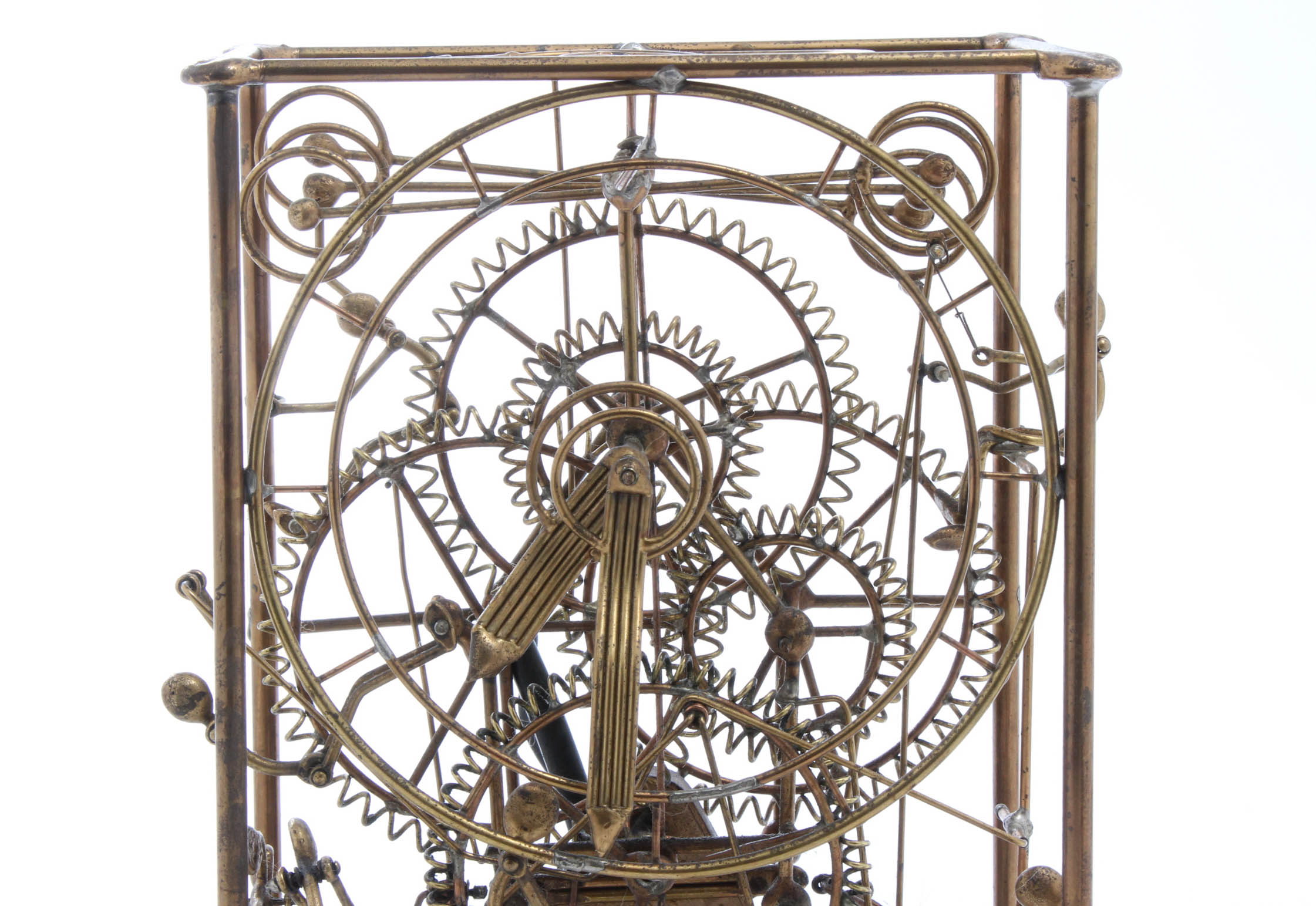 Gordon Bradt Brass Kinetic Sculpture "Six Man Clock" | Everything But ...