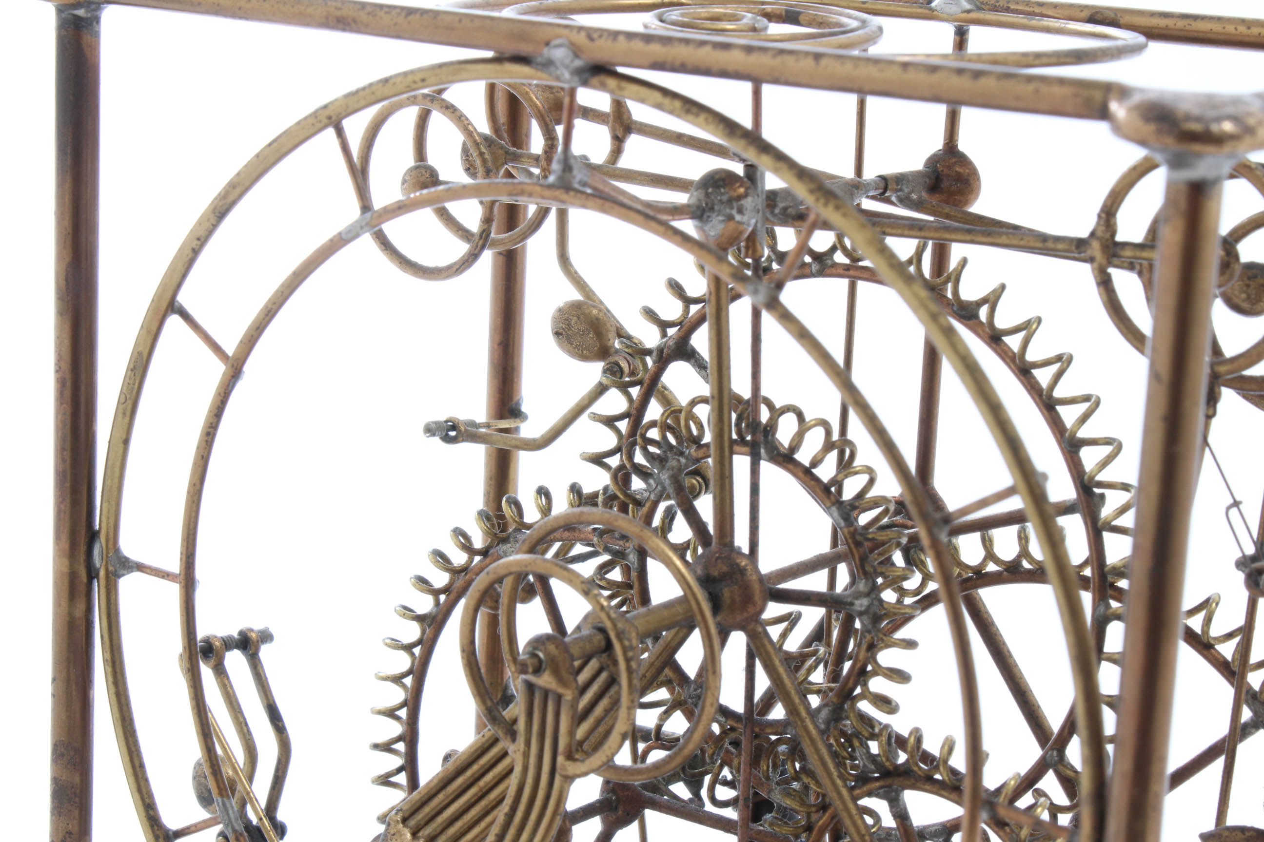 Gordon Bradt Brass Kinetic Sculpture "Six Man Clock" | Everything But ...