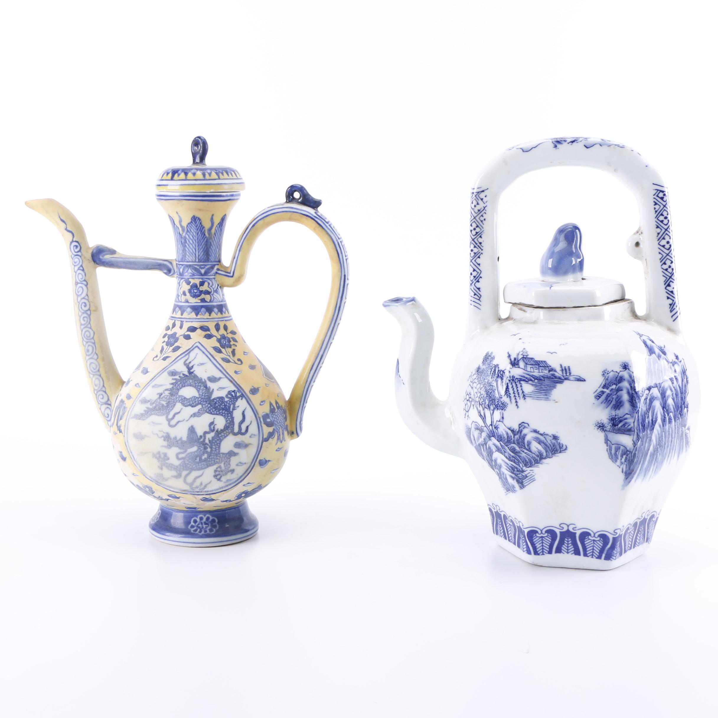 Chinese Hand-Painted Decorative Ceramic Teapots | EBTH