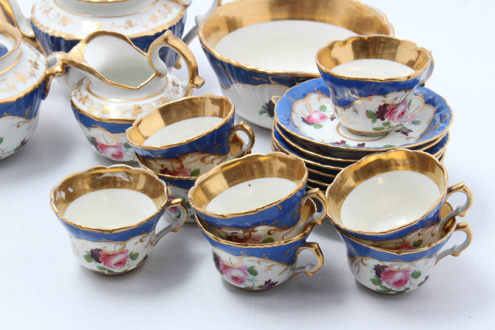 Mid to Late 19th Century Kornilov Brothers Russian Porcelain Tea Set | EBTH