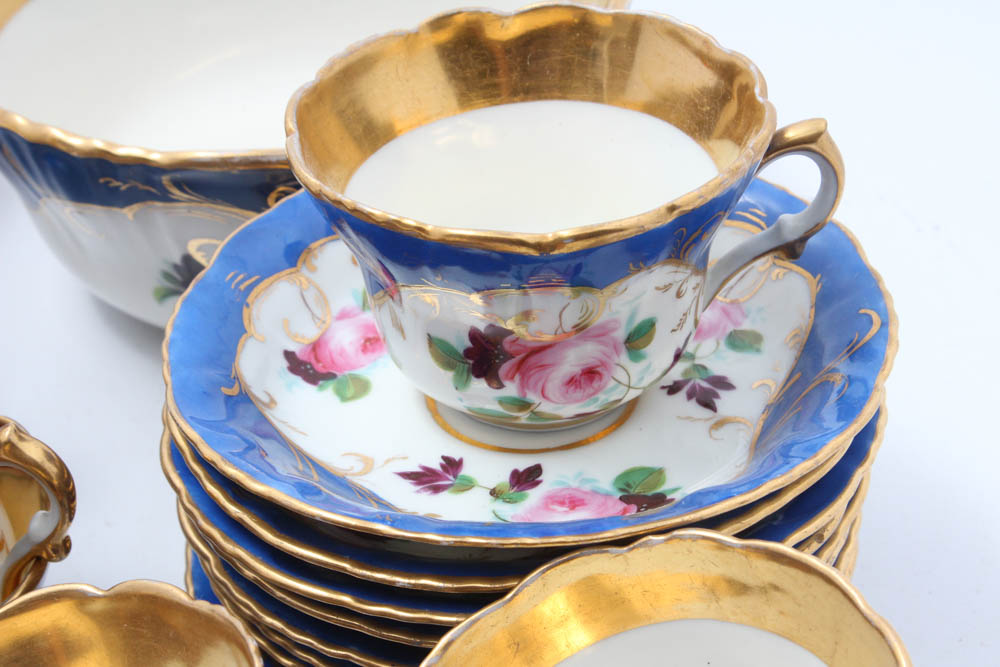Mid to Late 19th Century Kornilov Brothers Russian Porcelain Tea Set | EBTH