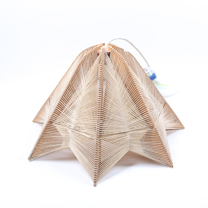 Mid Century Modern Wood and String Pendant Light | EBTH