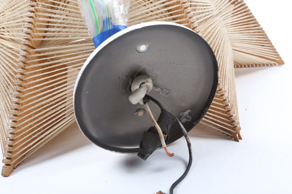 Mid Century Modern Wood and String Pendant Light | EBTH