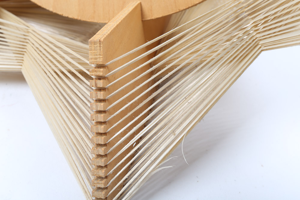 Mid Century Modern Wood and String Pendant Light | EBTH