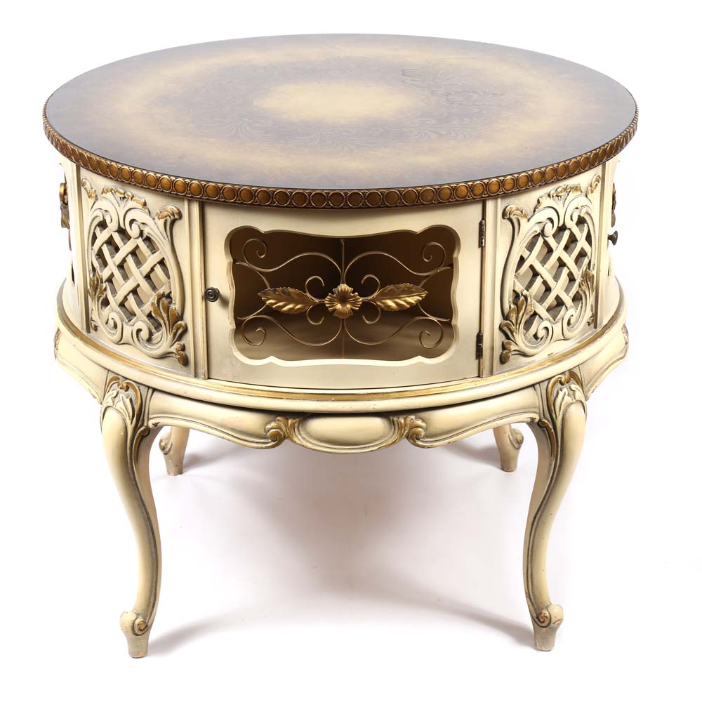 French Rococo Drum Table | EBTH