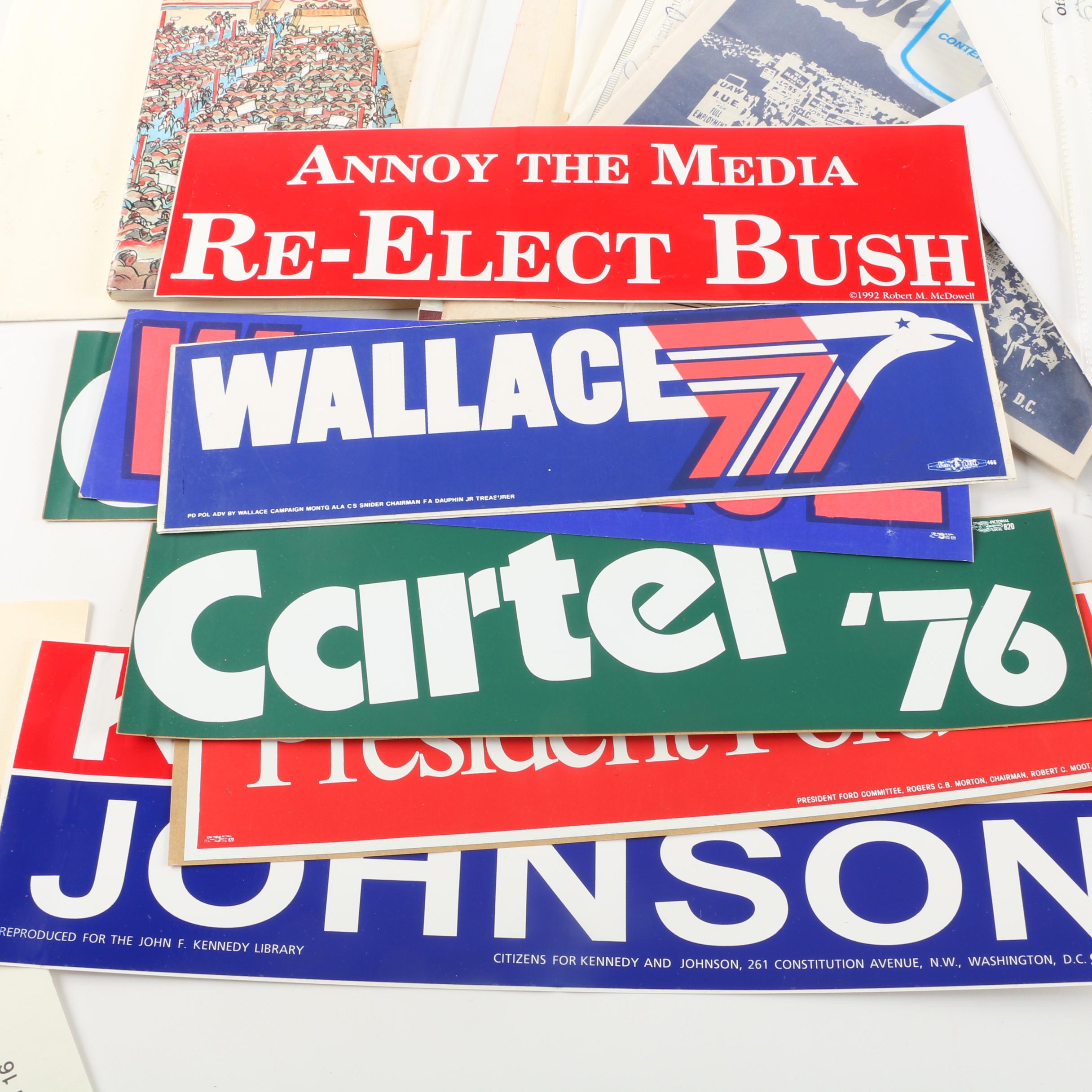 Political Ephemera including Presidential Inaugurations from the 1970s ...