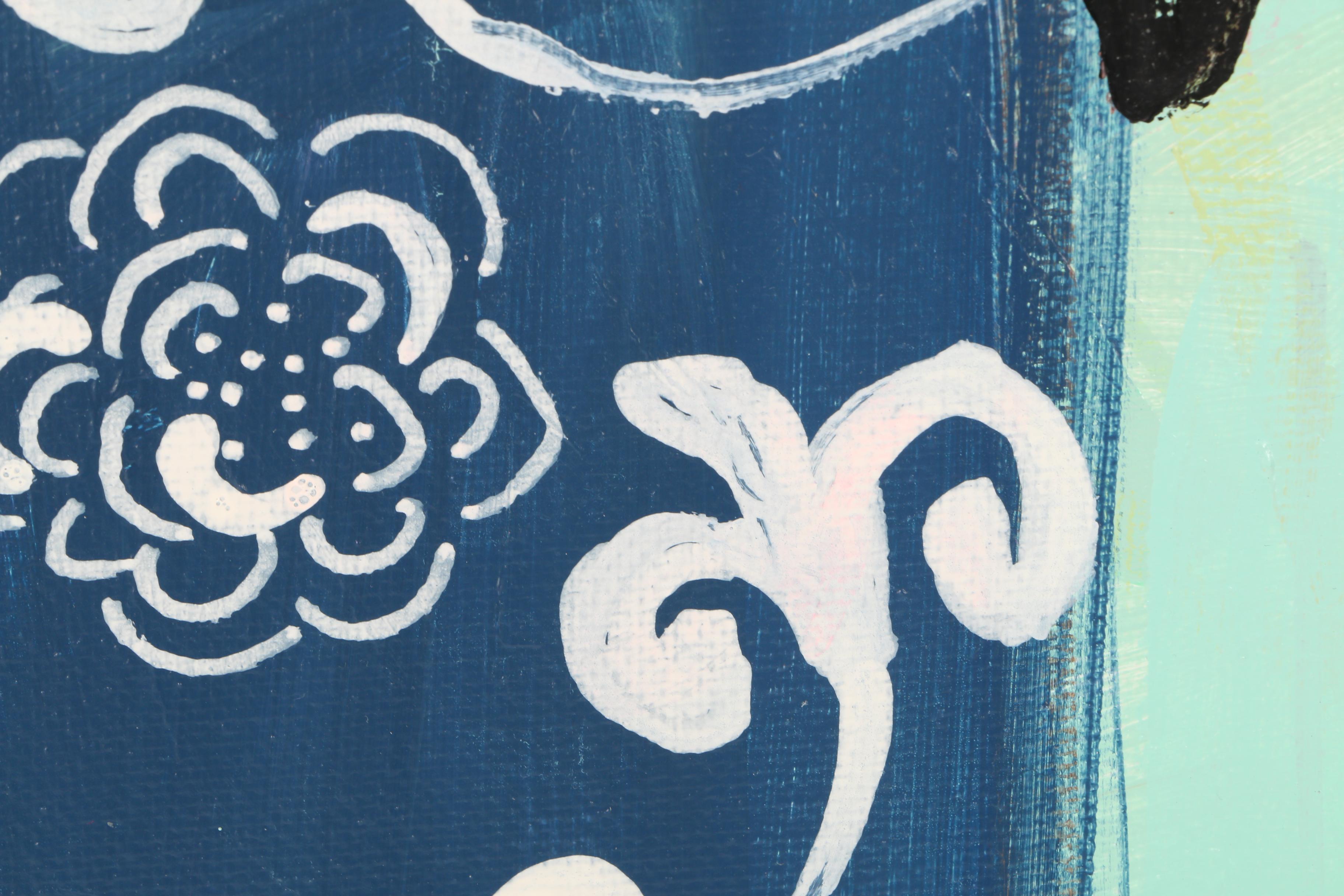 Kait Roberts Contemporary Acrylic Painting "In a Blue Moon" | EBTH