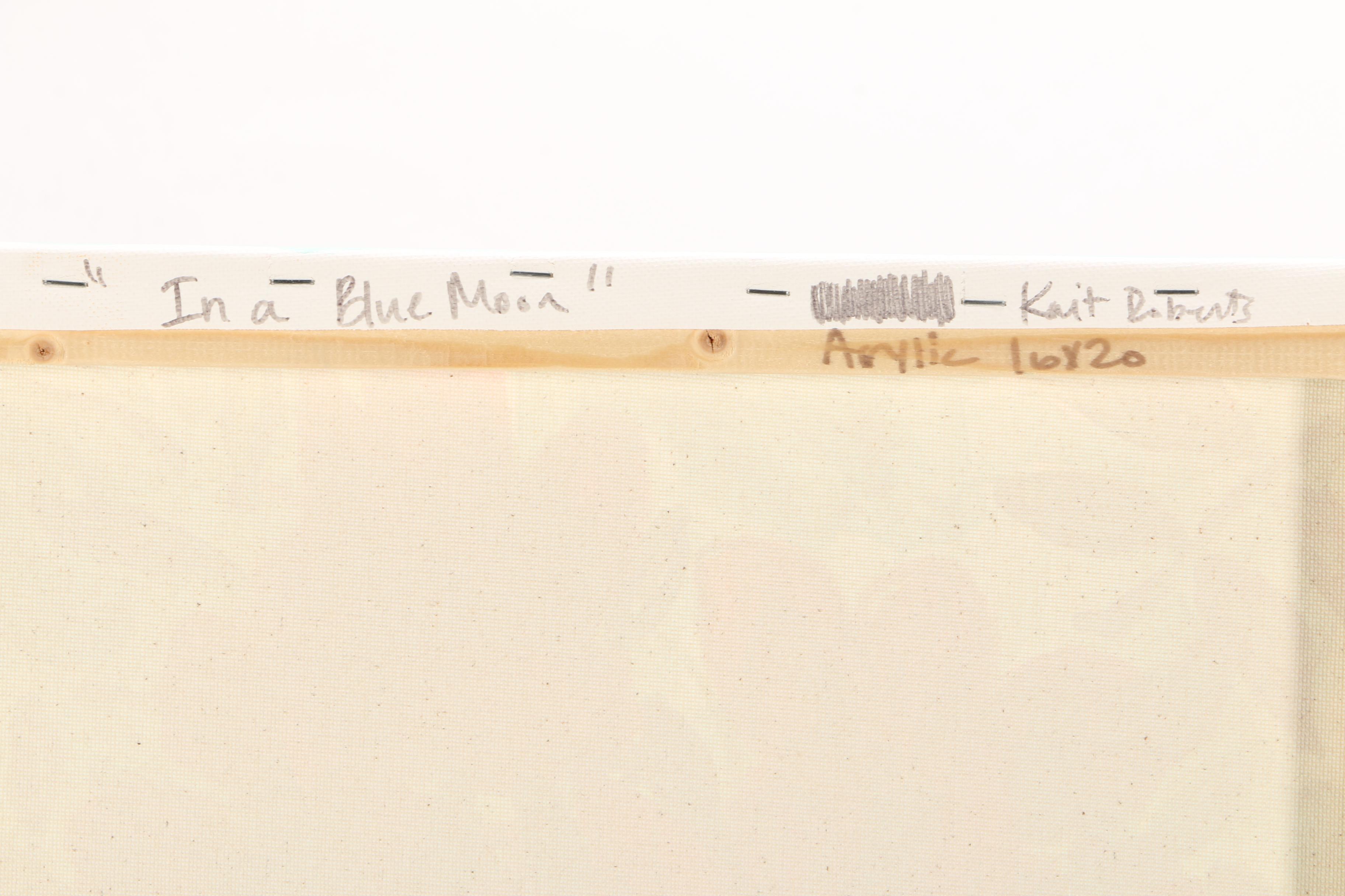 Kait Roberts Contemporary Acrylic Painting "In a Blue Moon" | EBTH