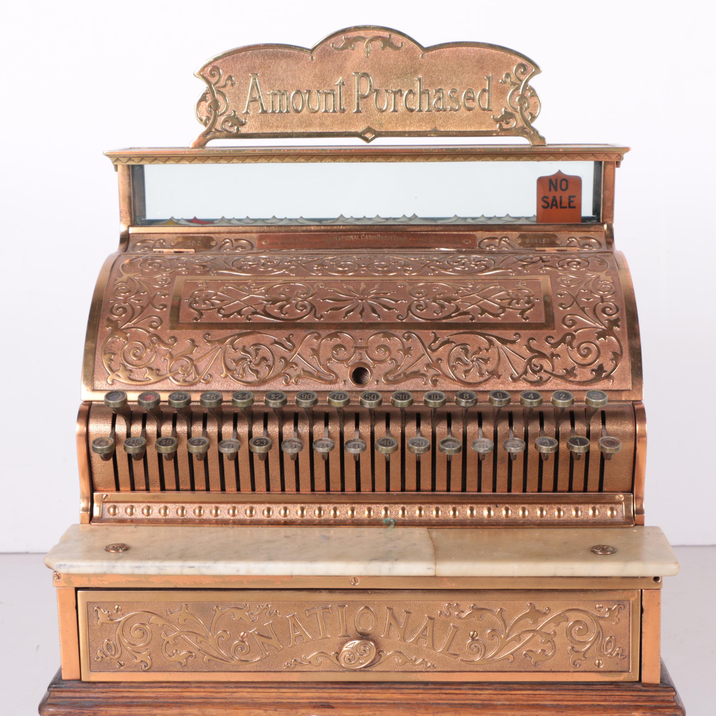 1908 National Cash Register Company Model 350 Cash Register | EBTH