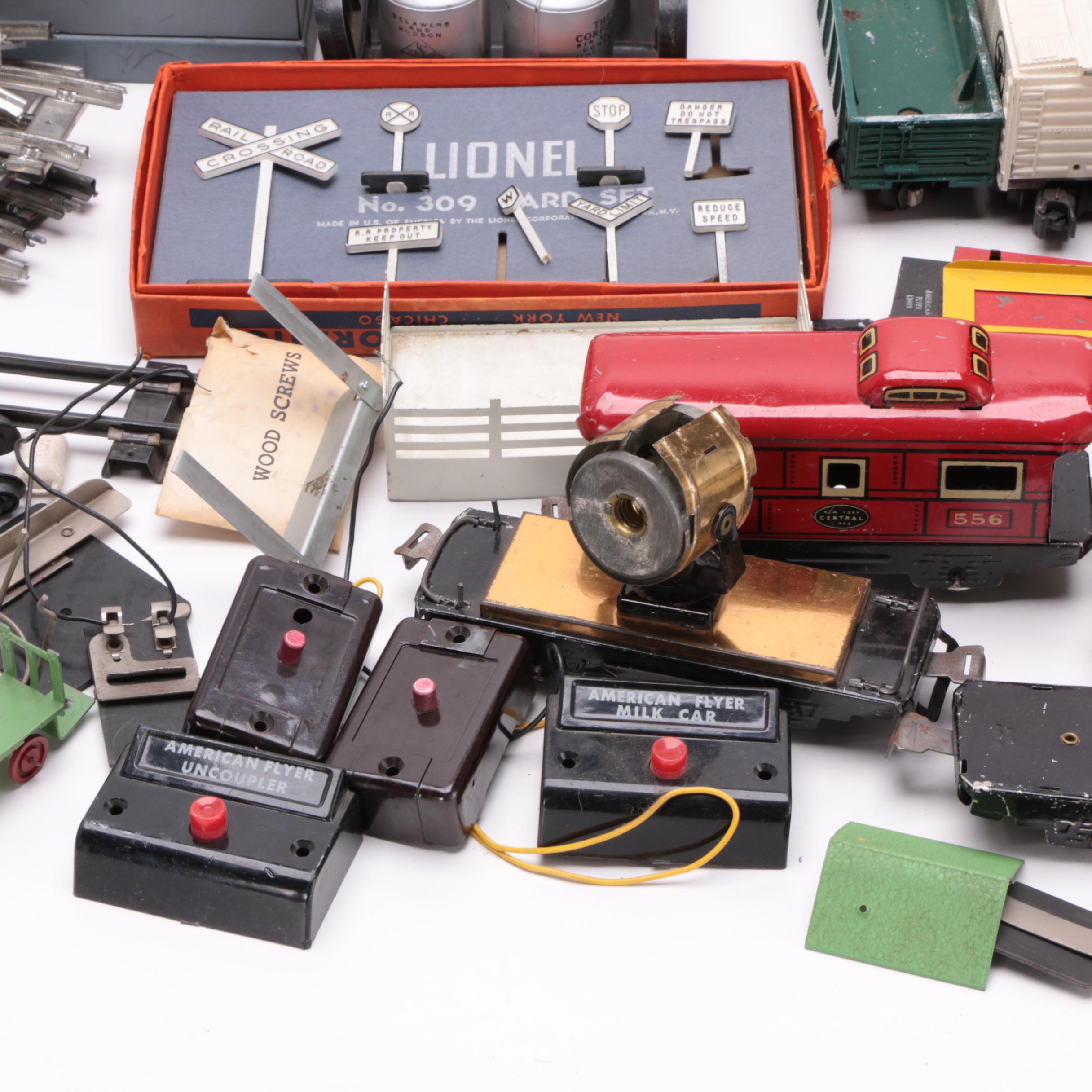 Train Cars and Accessories including Marx, Hafner, and American Flyer ...