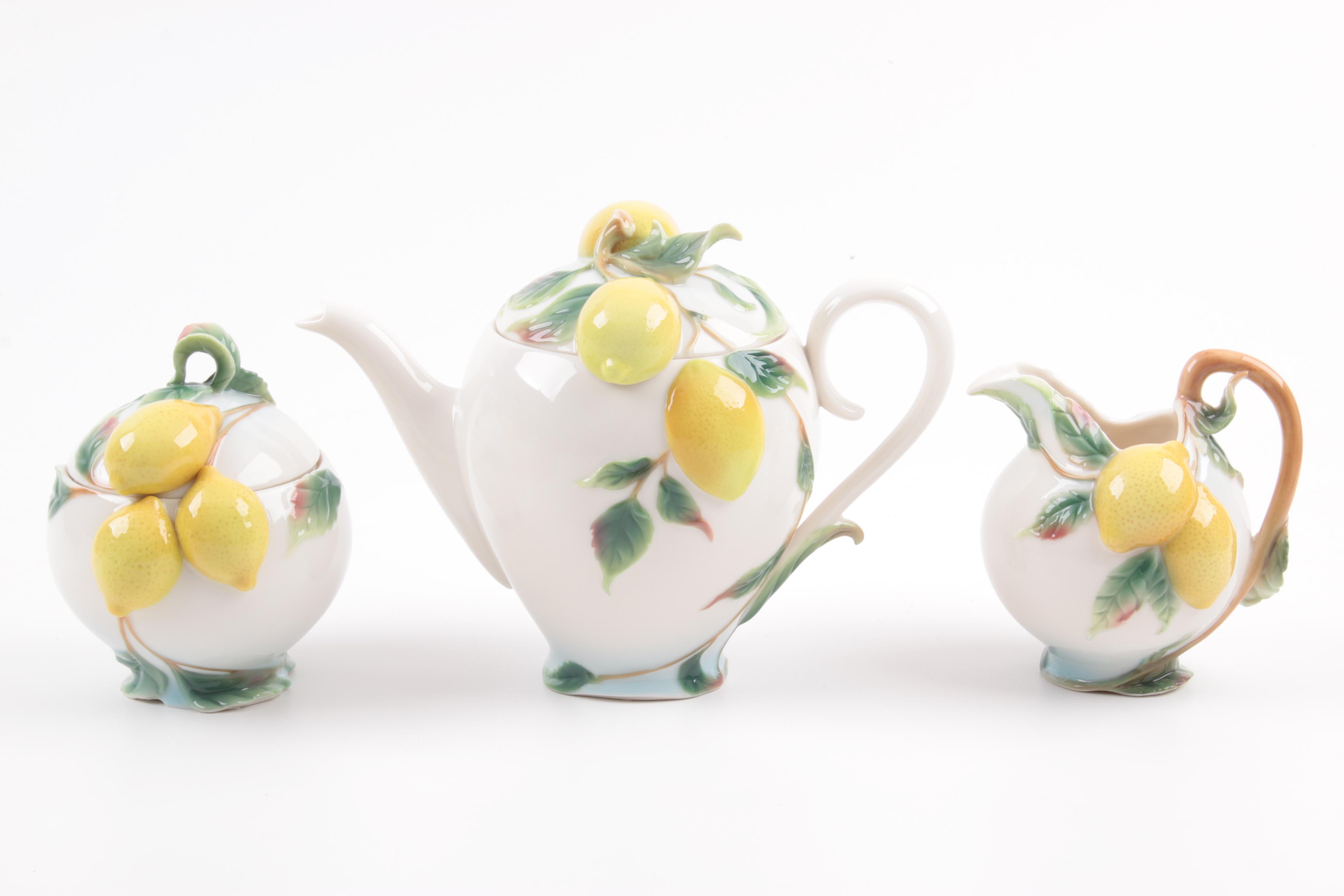 Franz Collection Lemon Tea Set And Tray | EBTH
