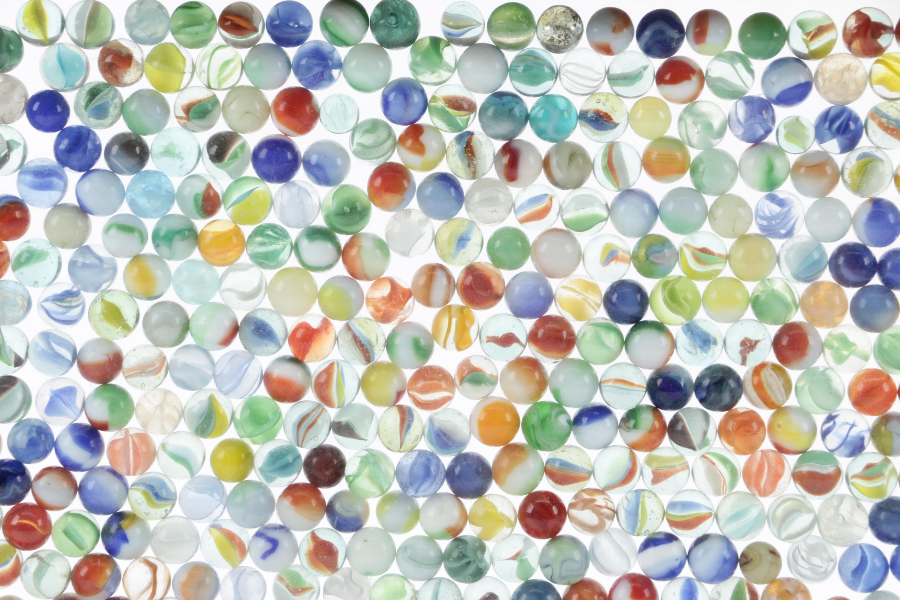 Display Case with Glass Marbles | EBTH