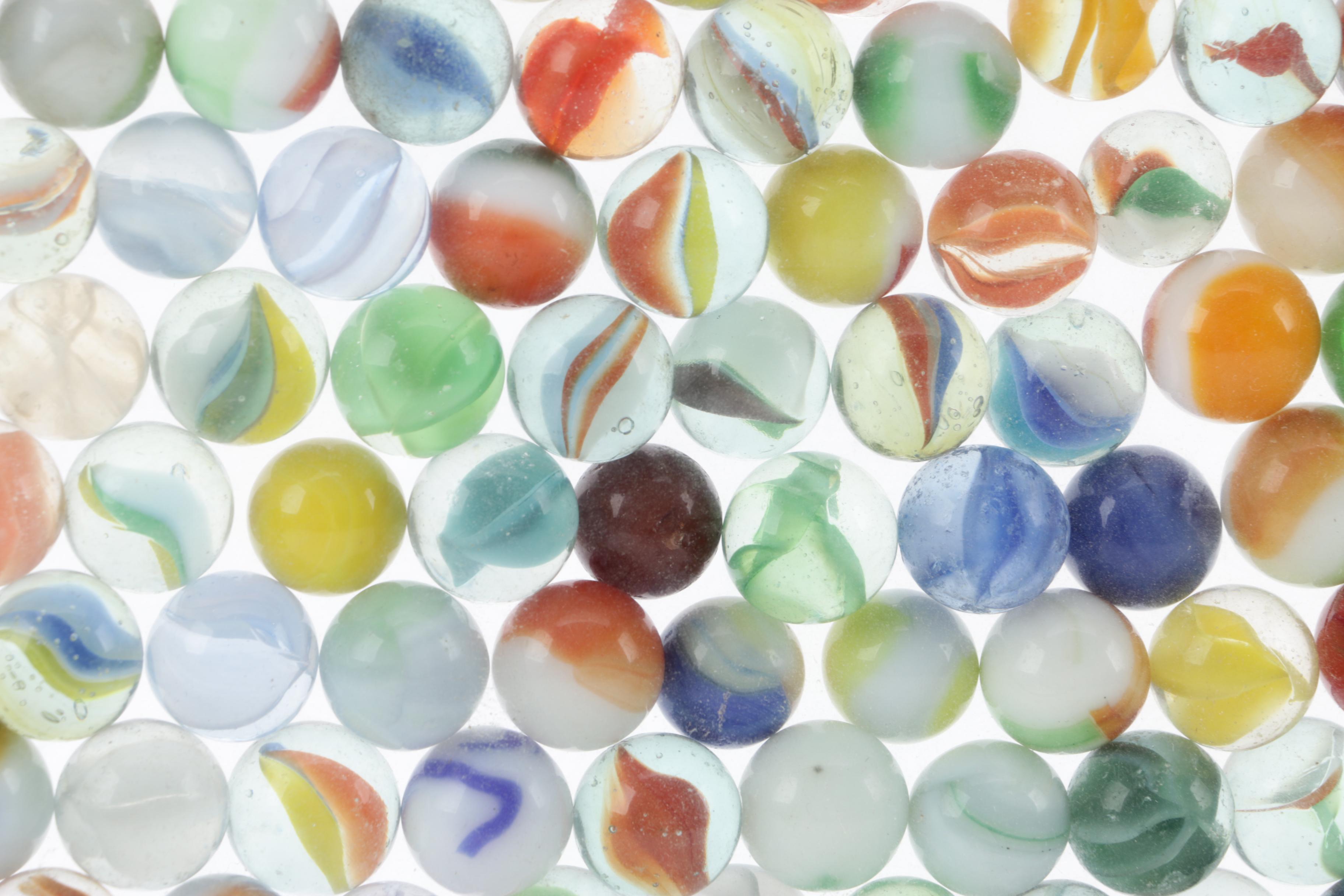 Display Case with Glass Marbles | EBTH