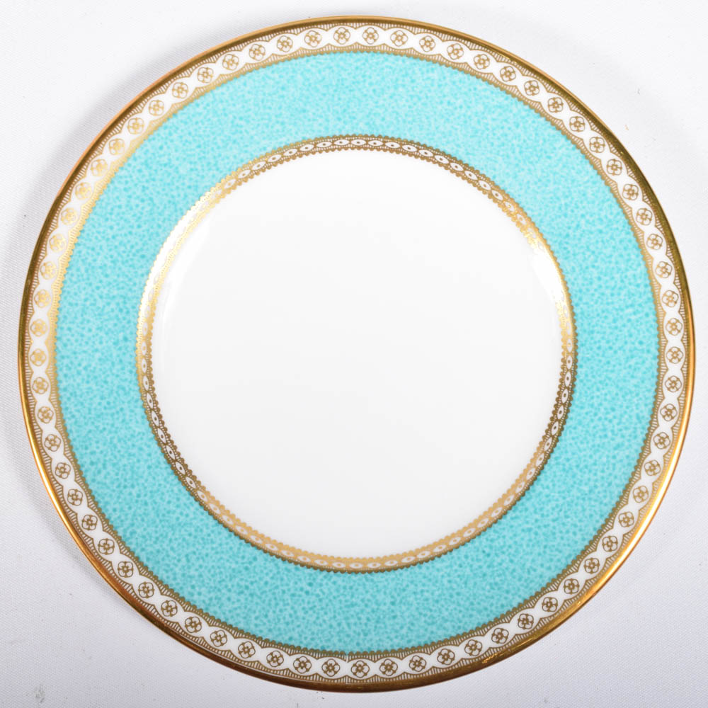 Wedgwood Powder Turquoise "Ulander" Bone China Dinner Service | EBTH